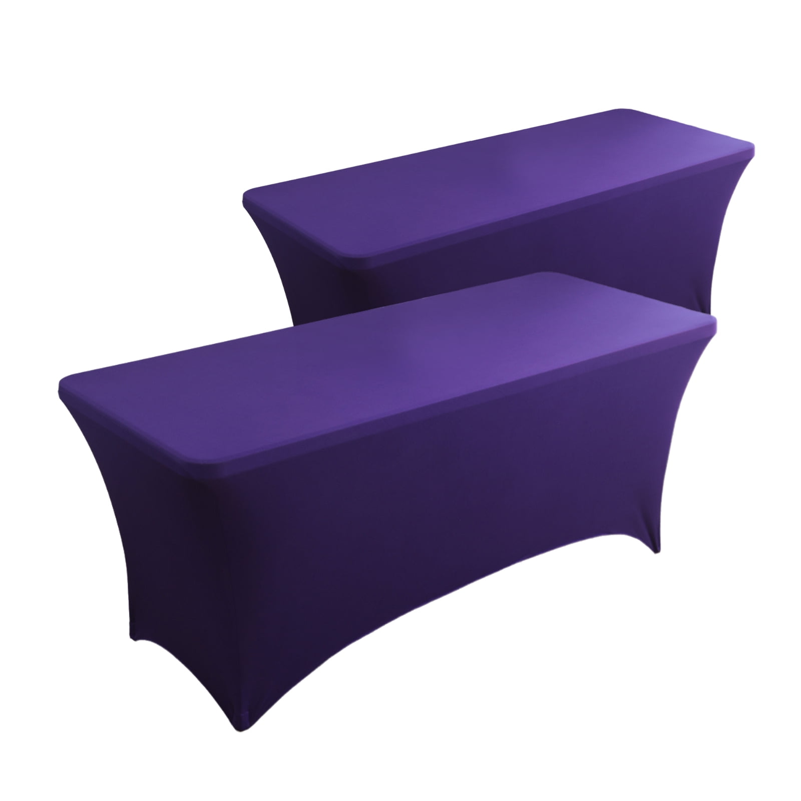 Gogreen Kitchen Spandex Tablecloth 2 Pack [6FT, Purple] Tight, Fitted ...