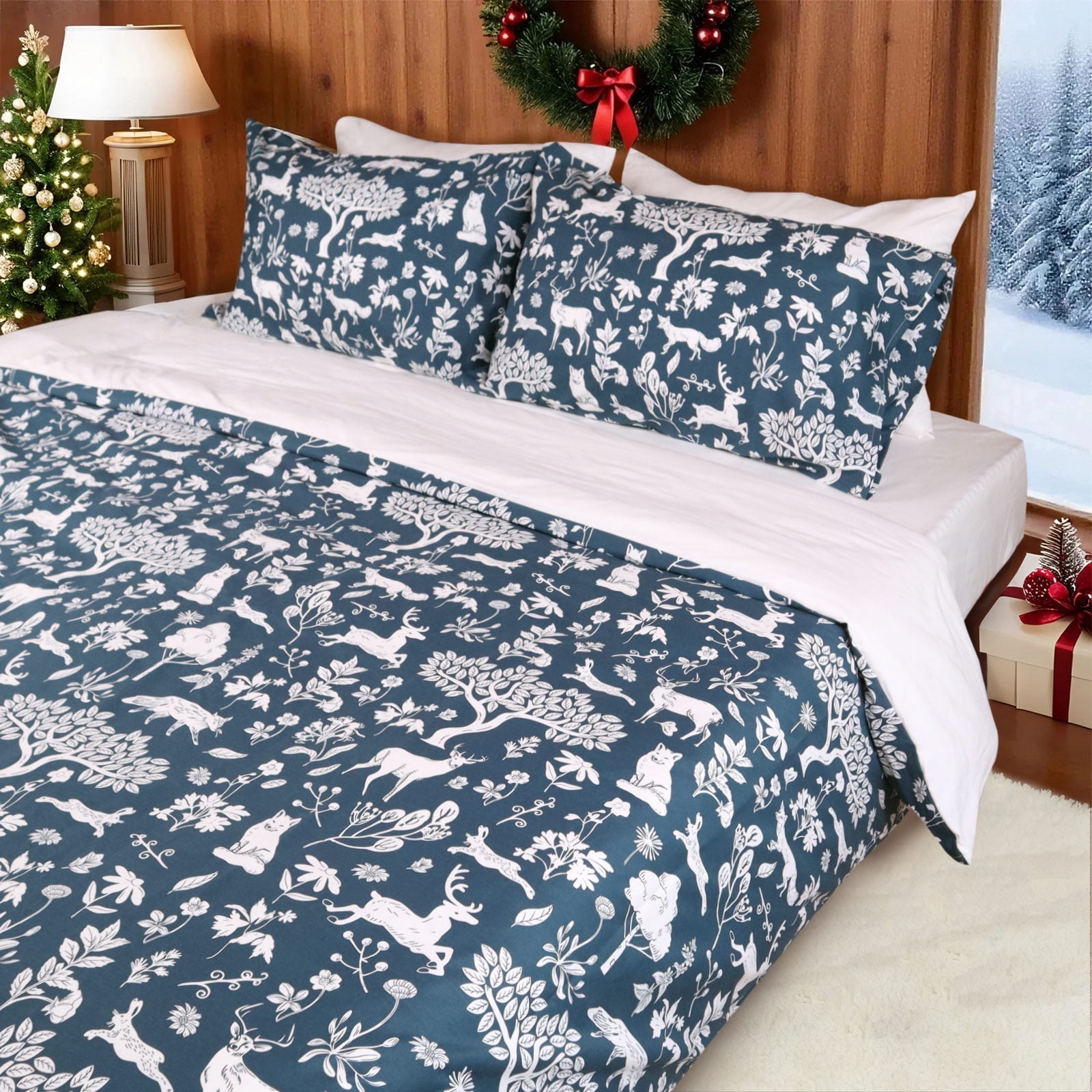 Gogreen Luxury 100% Cotton Twin Duvet Cover Floral, Soft & Breathable 2 ...