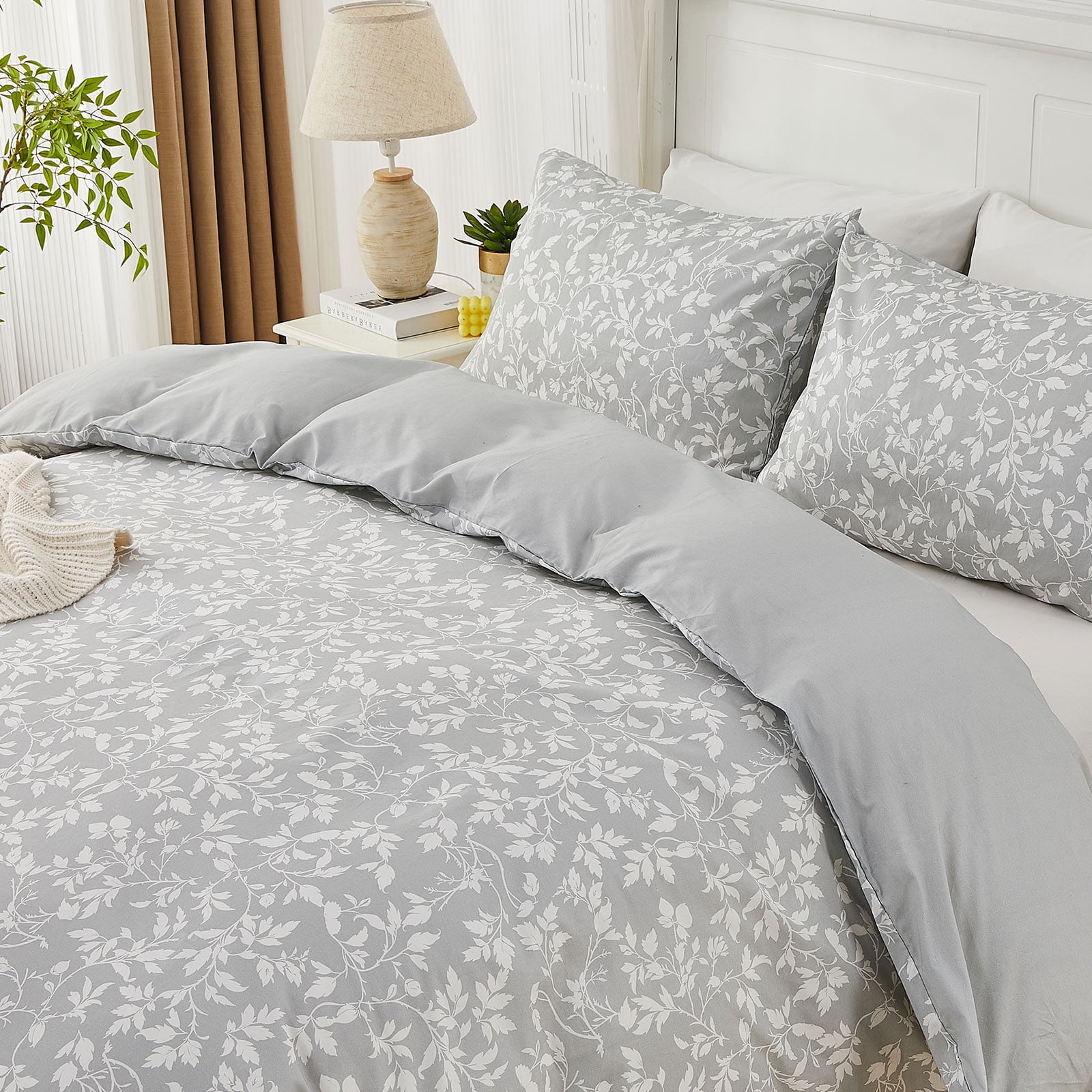 Gogreen 100% Cotton 3 Pieces Luxury King Duvet Cover Floral, Soft ...