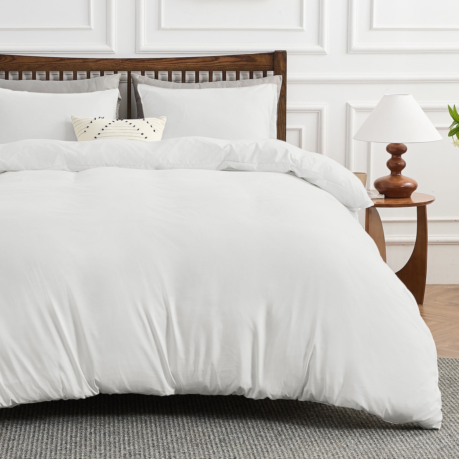 Hitime Luxury Queen Duvet Cover, Soft & Breathable Microfiber 3 Pieces ...