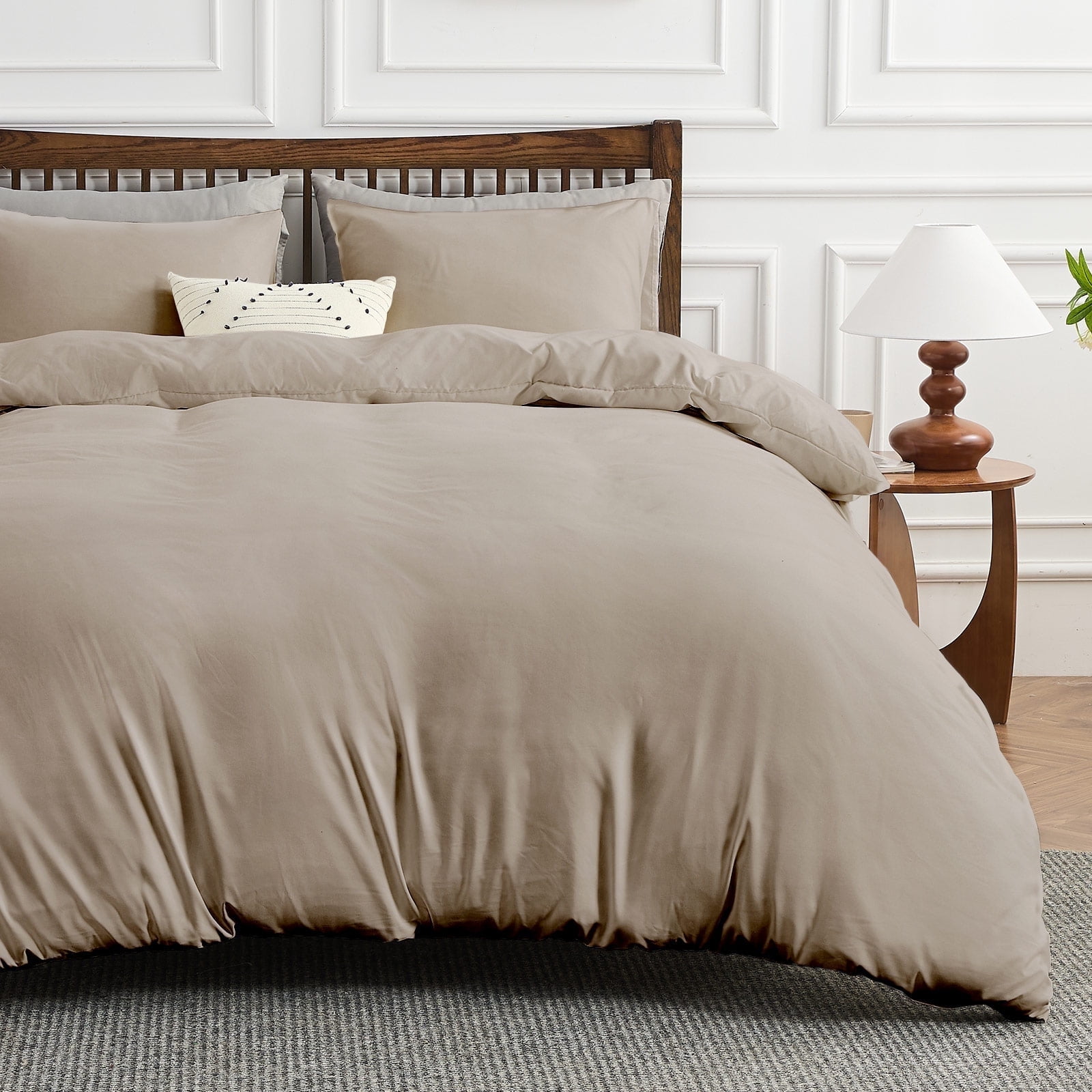 Hitime Luxury Twin Duvet Cover, Soft & Breathable Microfiber 3 Pieces ...