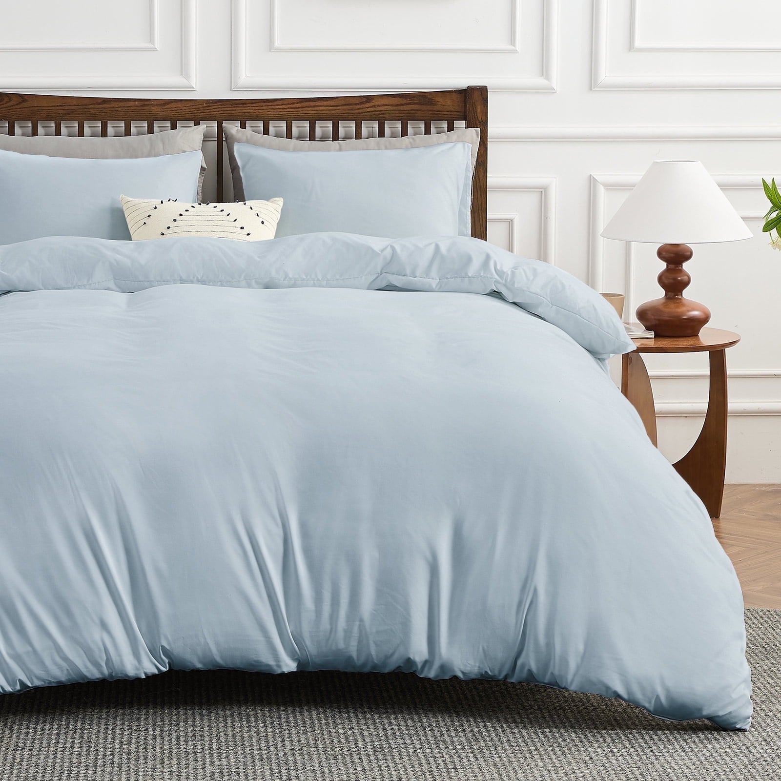Hitime Luxury Twin Duvet Cover, Soft & Breathable Microfiber 3 Pieces ...