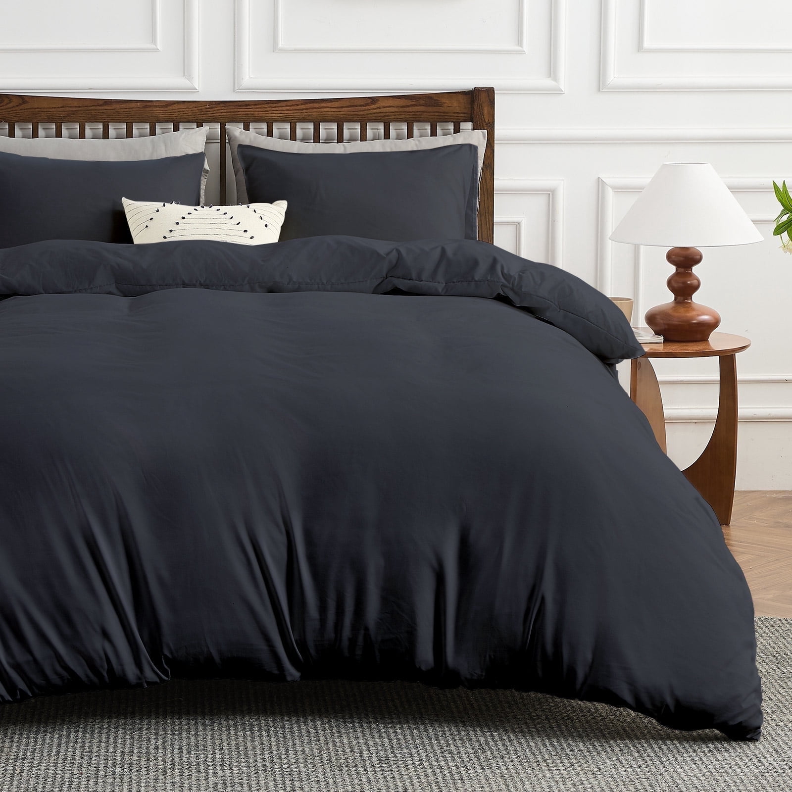 Hitime Luxury Twin Duvet Cover, Soft & Breathable Microfiber 3 Pieces ...