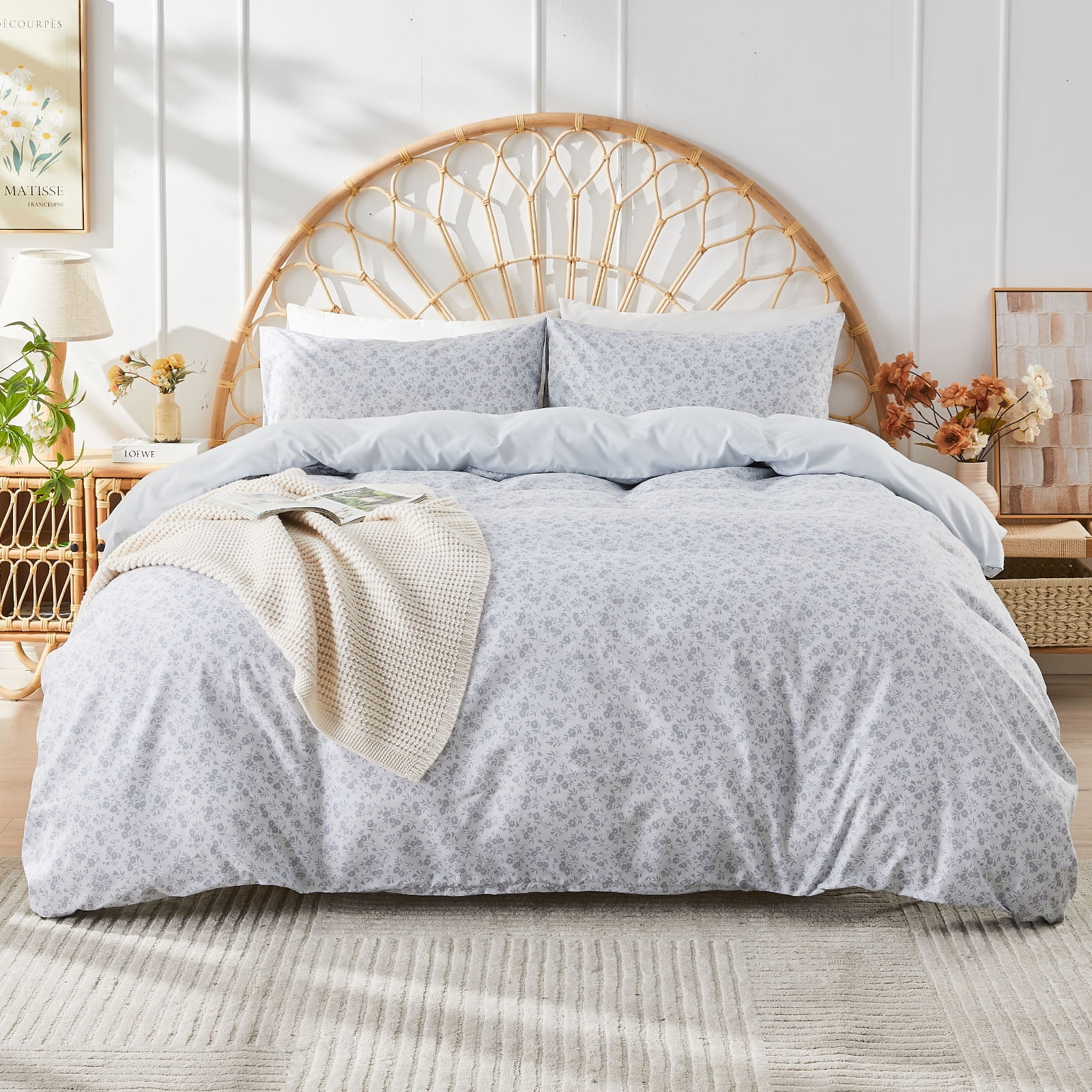 Gogreen Twin Duvet Cover Set, Soft & Breathable Microfiber 3 Pieces ...