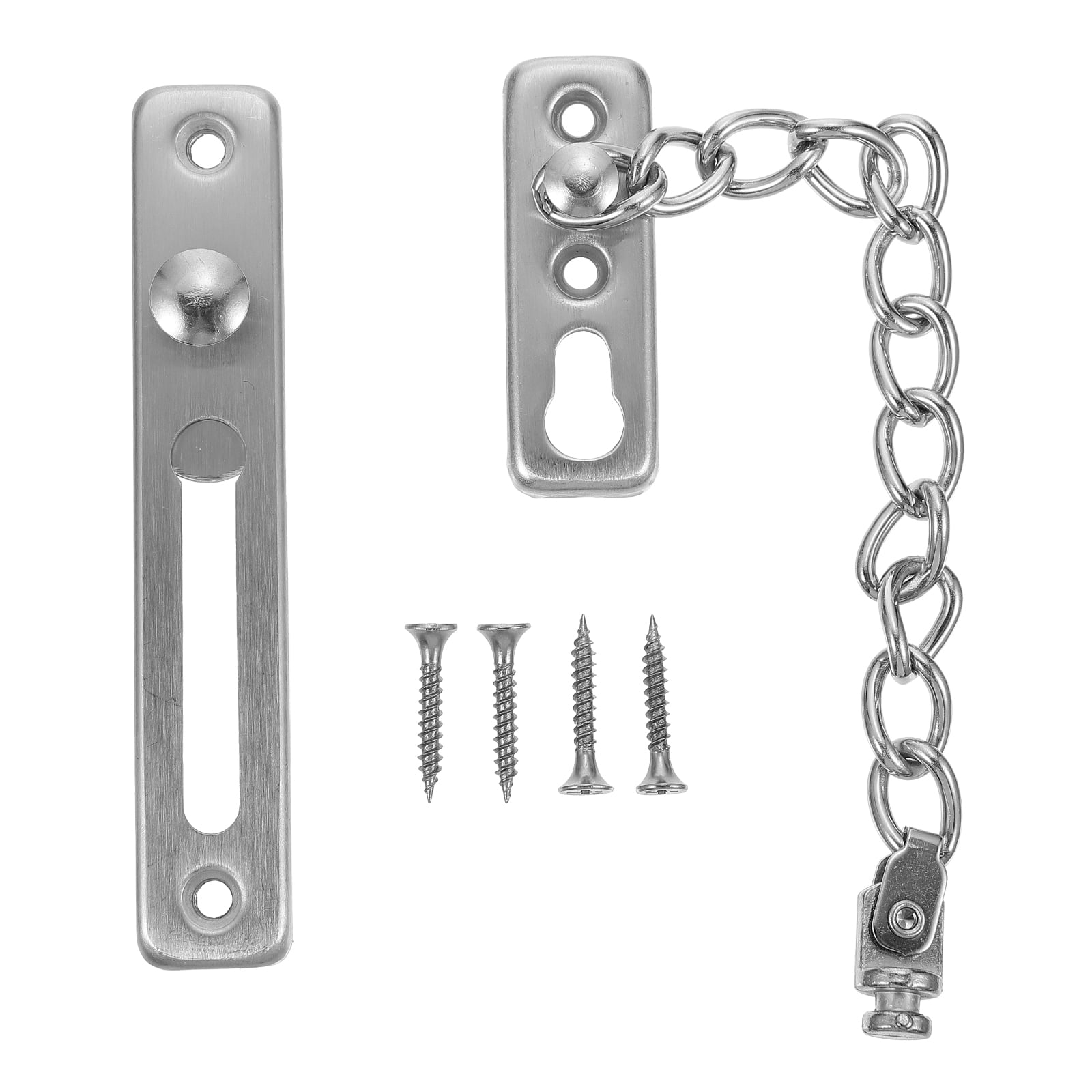 1 Set Door Bolt Hotel Lock with Door Chain Lock in Stainless Steel for ...