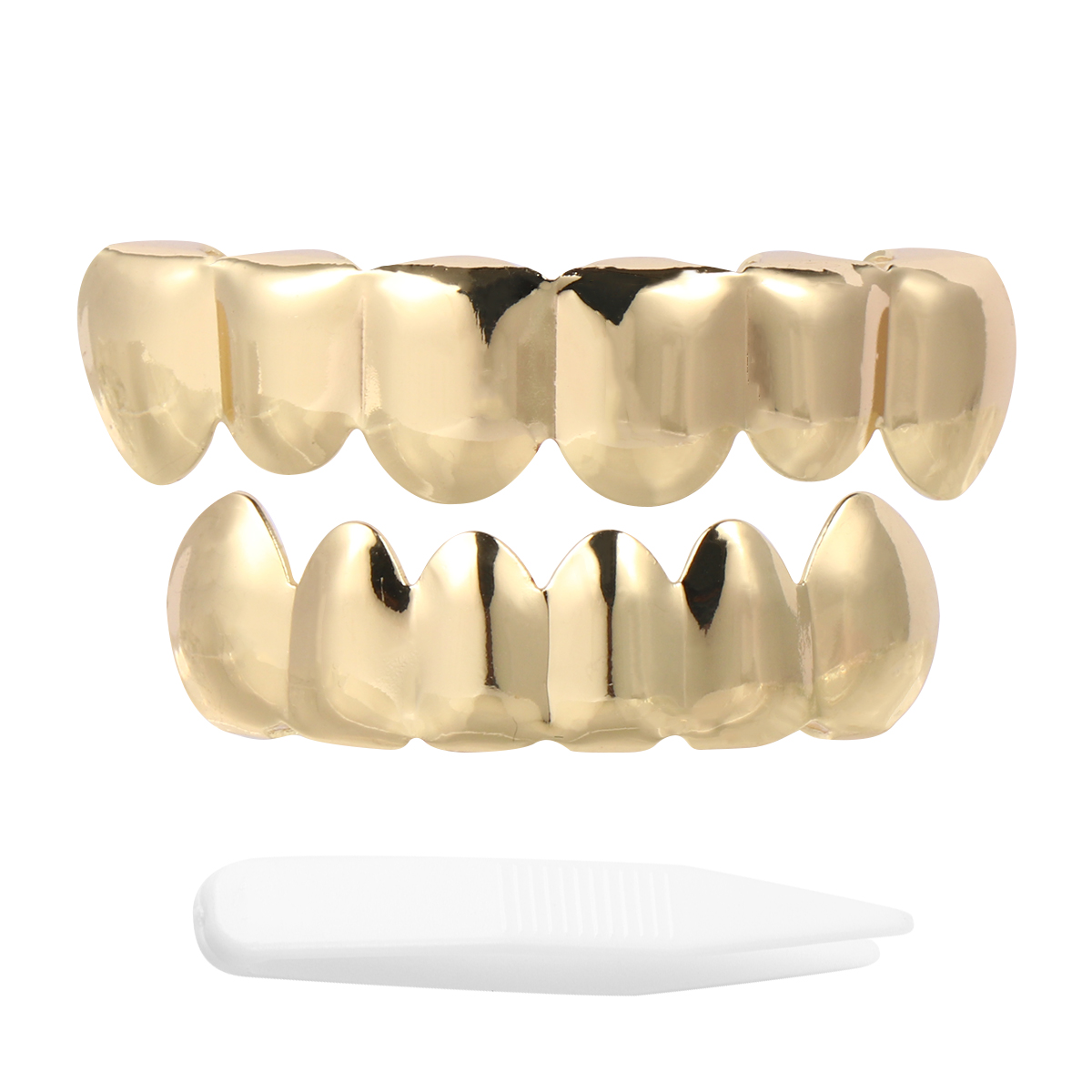 Goilinor 1 Set Hip Hop Golden Tooth Cover Hip Hop Teeth Brace Rapper ...