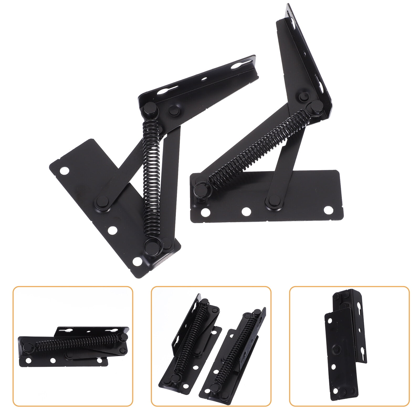Goilinor 2 Pairs Lift And Up Hinge Trap Door Hinge Lid Support Hinge ...