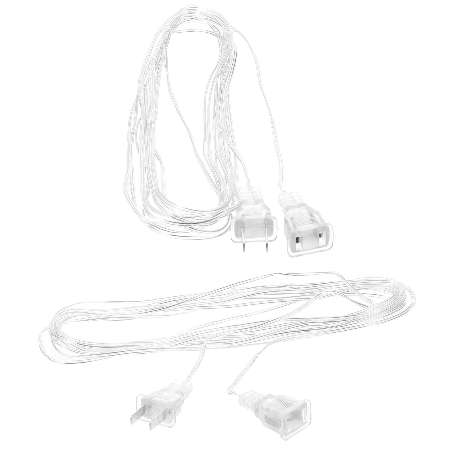 Goilinor 2 Pcs Clear Extension Cords Invisible Extension Cord Christmas ...