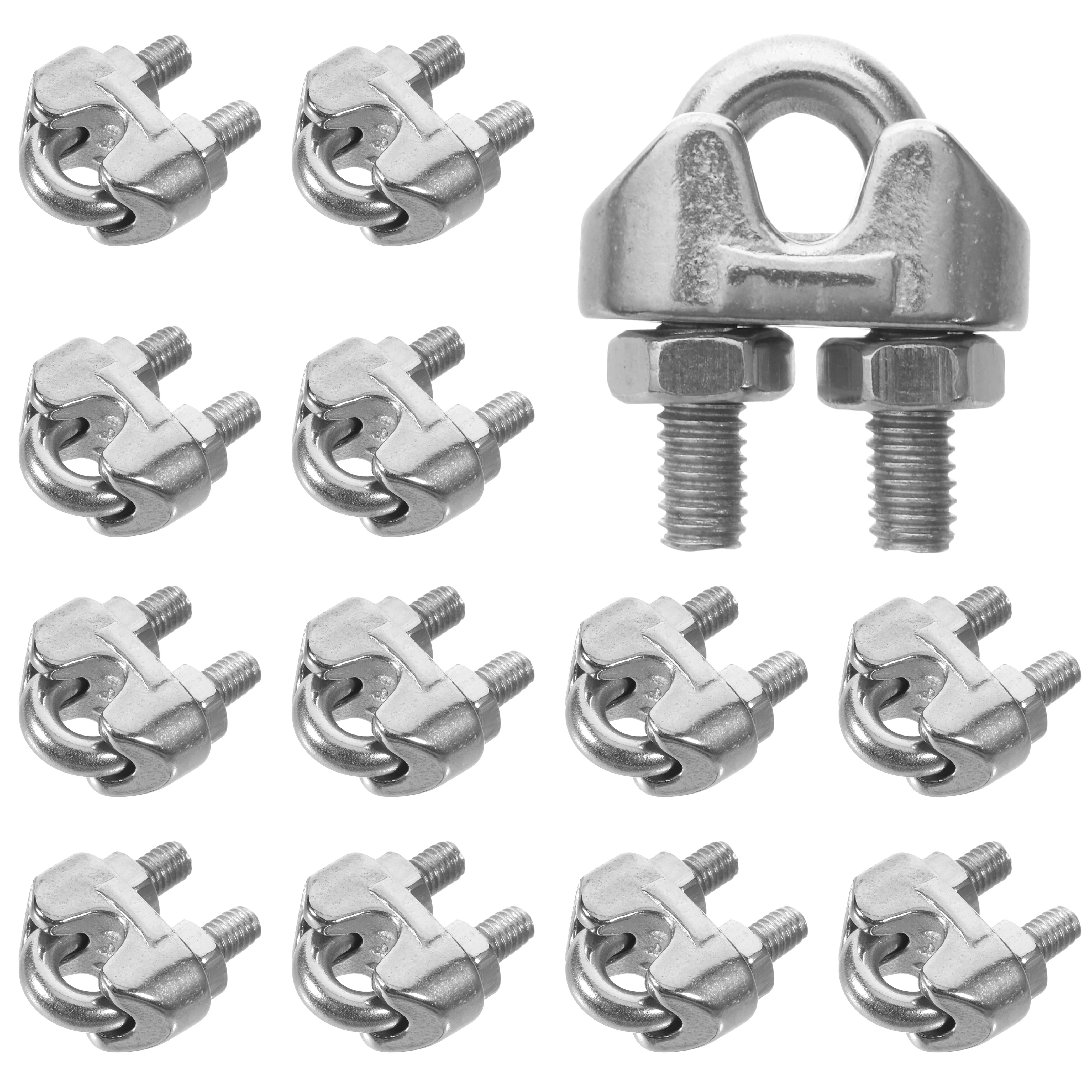 Goilinor 20pcs Wire Rope Cable Clips Cable Clamps Stainless Wire Rope ...