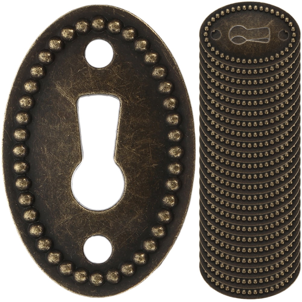 Goilinor 24pcs Keyhole Cover Plate Antique Dresser Furniture Decor ...