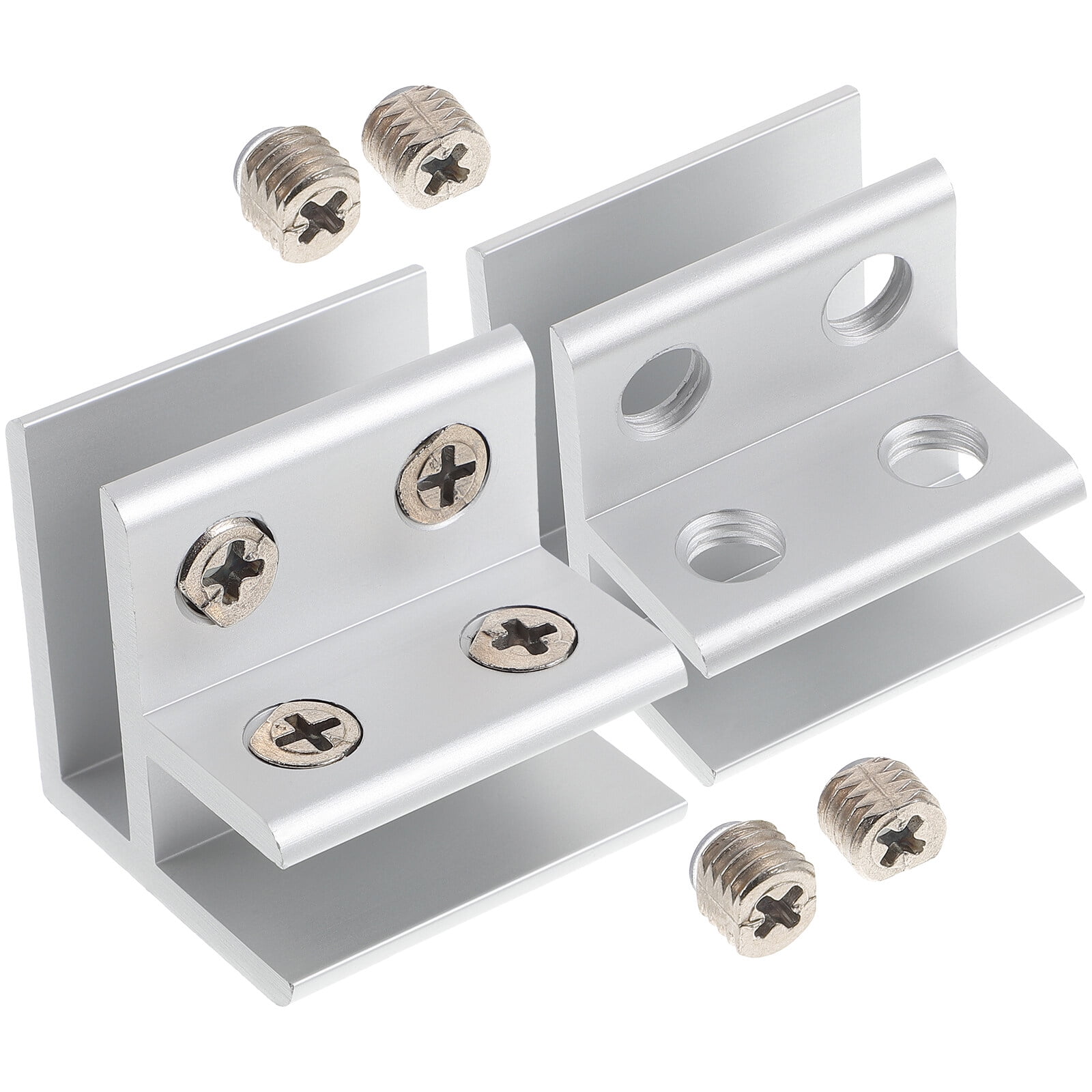 WINOMO Glass Clamp Silver 2Pcs 1.5x1.5x1.5in Aluminum Alloy - Walmart.com