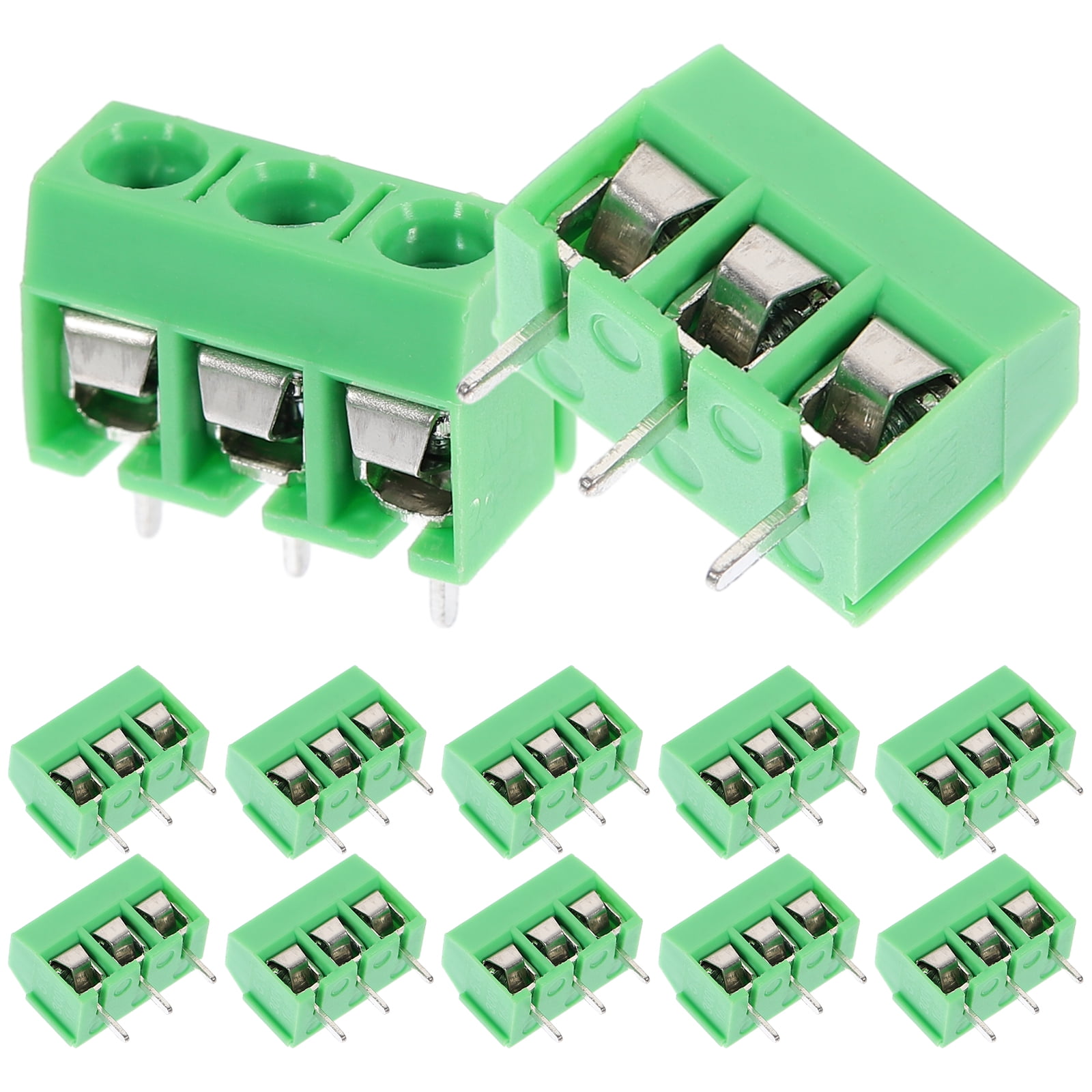50pcs 3 Pin Wire Terminal Block Electrical Connectivity - Walmart.com