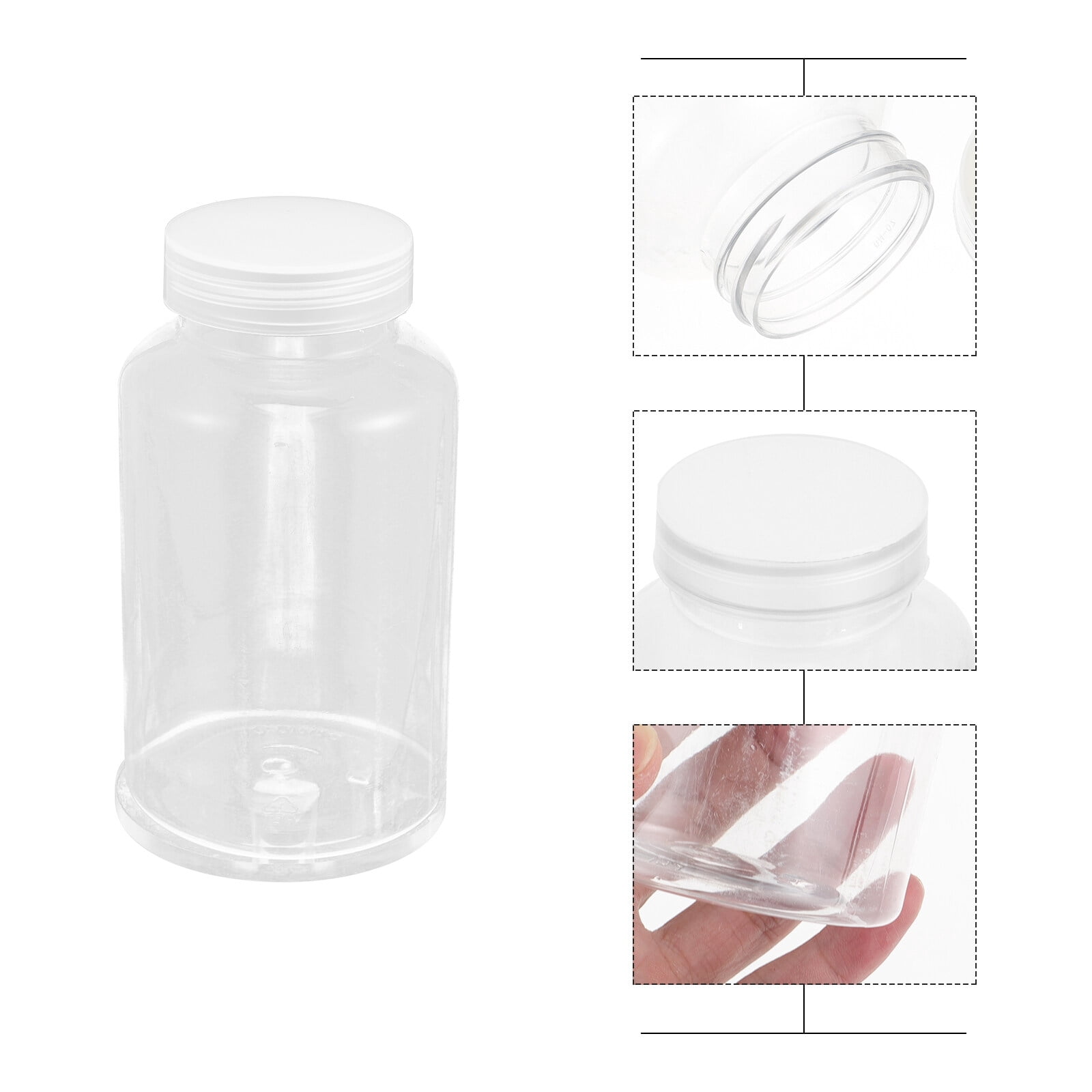 Goilinor 6Pcs 500ml Plastic Bottles Transparent Bottles Sub-packing ...