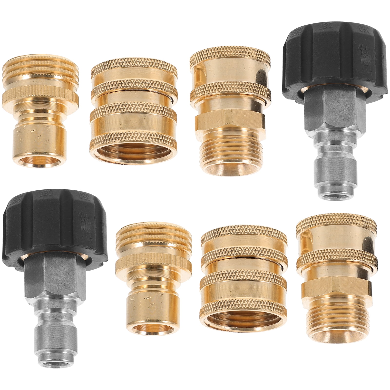 Goilinor 8 Pcs Outlet Hose Washing Machine Pressure Washer Adapter ...
