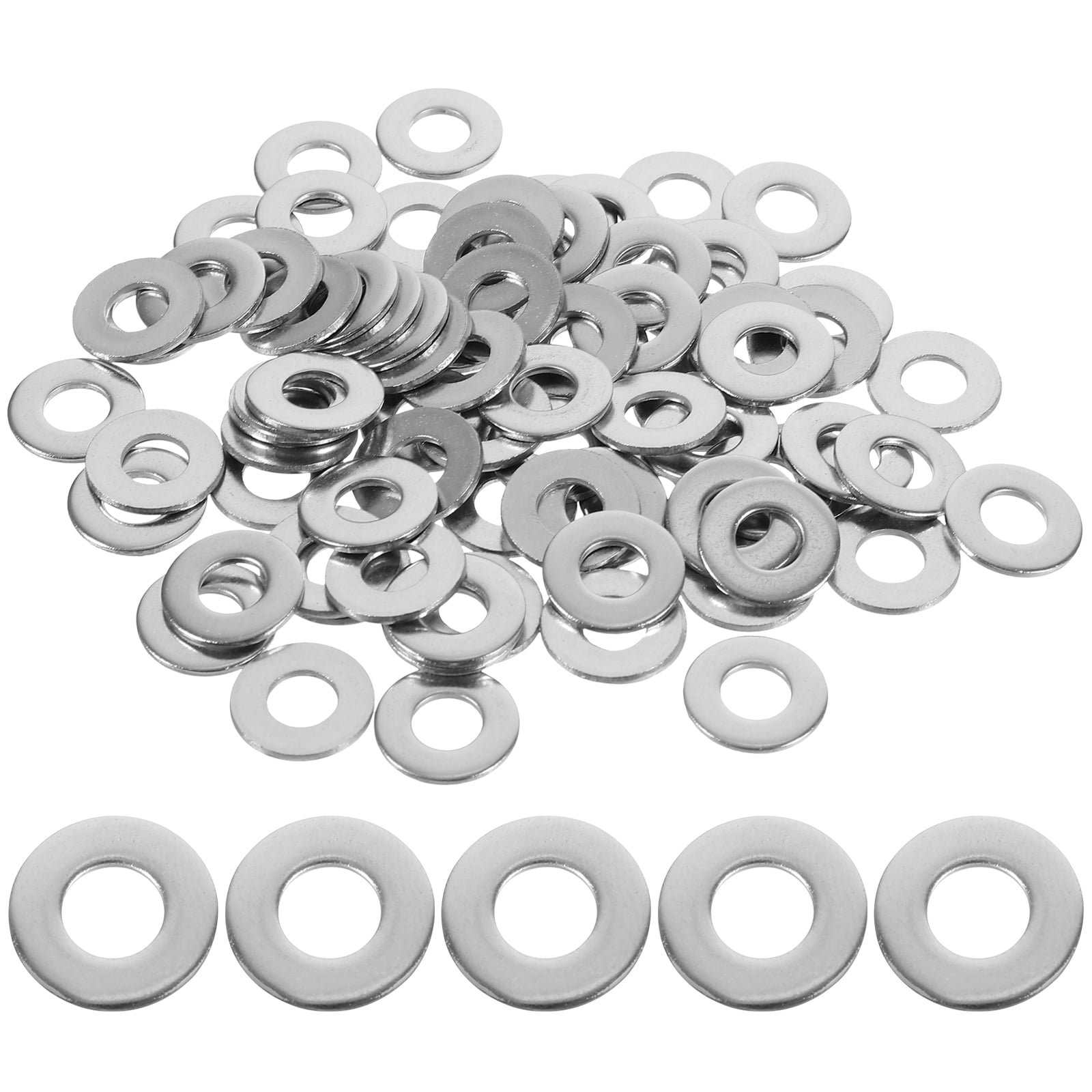 Goilinor 80pcs Washers 1/4 Inch Stainless Steel Flat Washers Screw ...