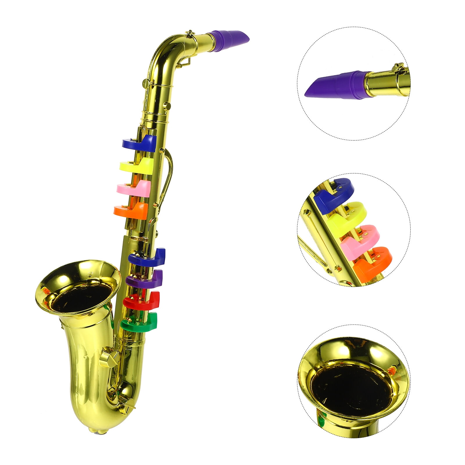 Goilinor Children Plastic Trumpet Toy Musical Instruments Toy Saxophone ...