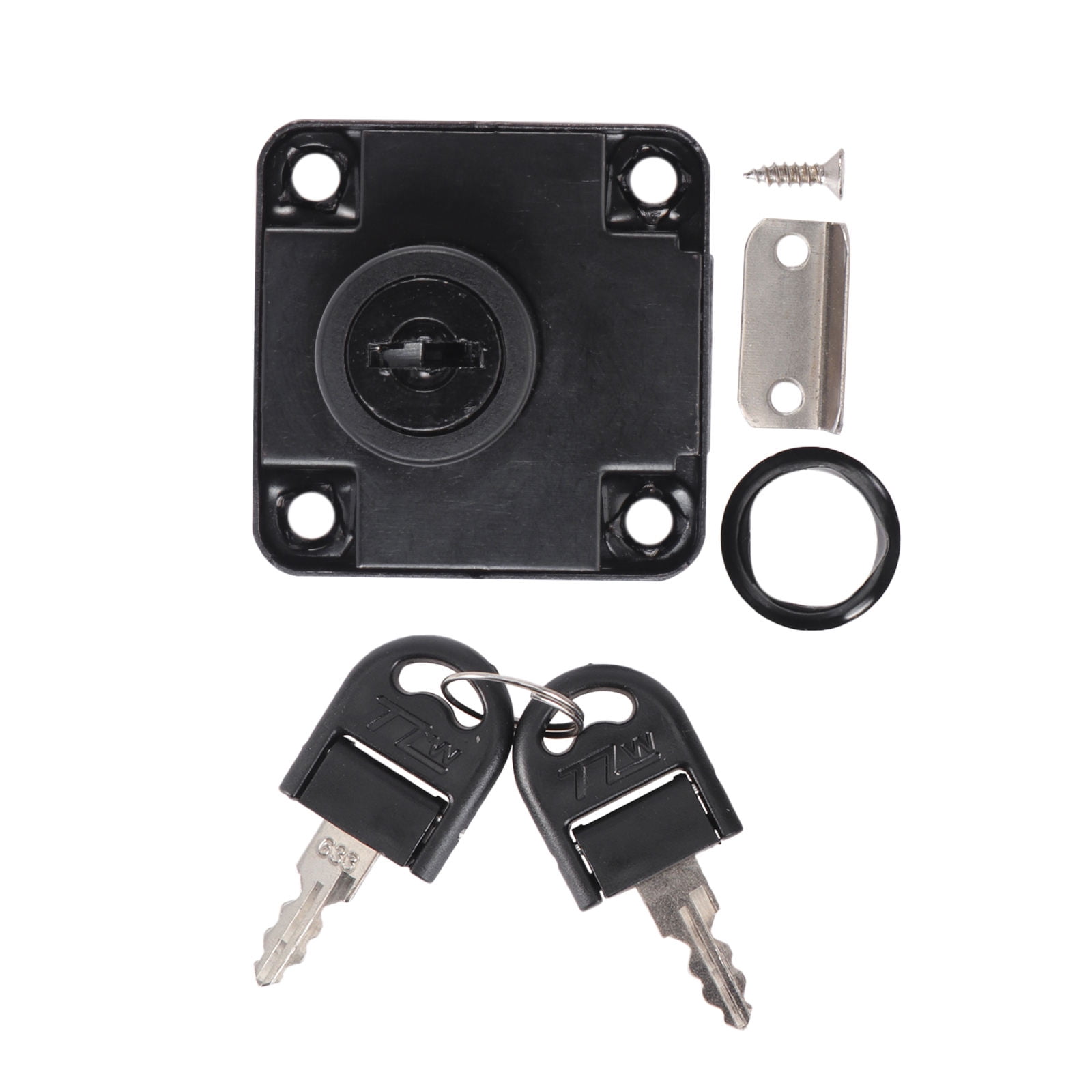 Goilinor Mailbox Lock Drawer Kit Desk Locks for Drawers with Key Black ...
