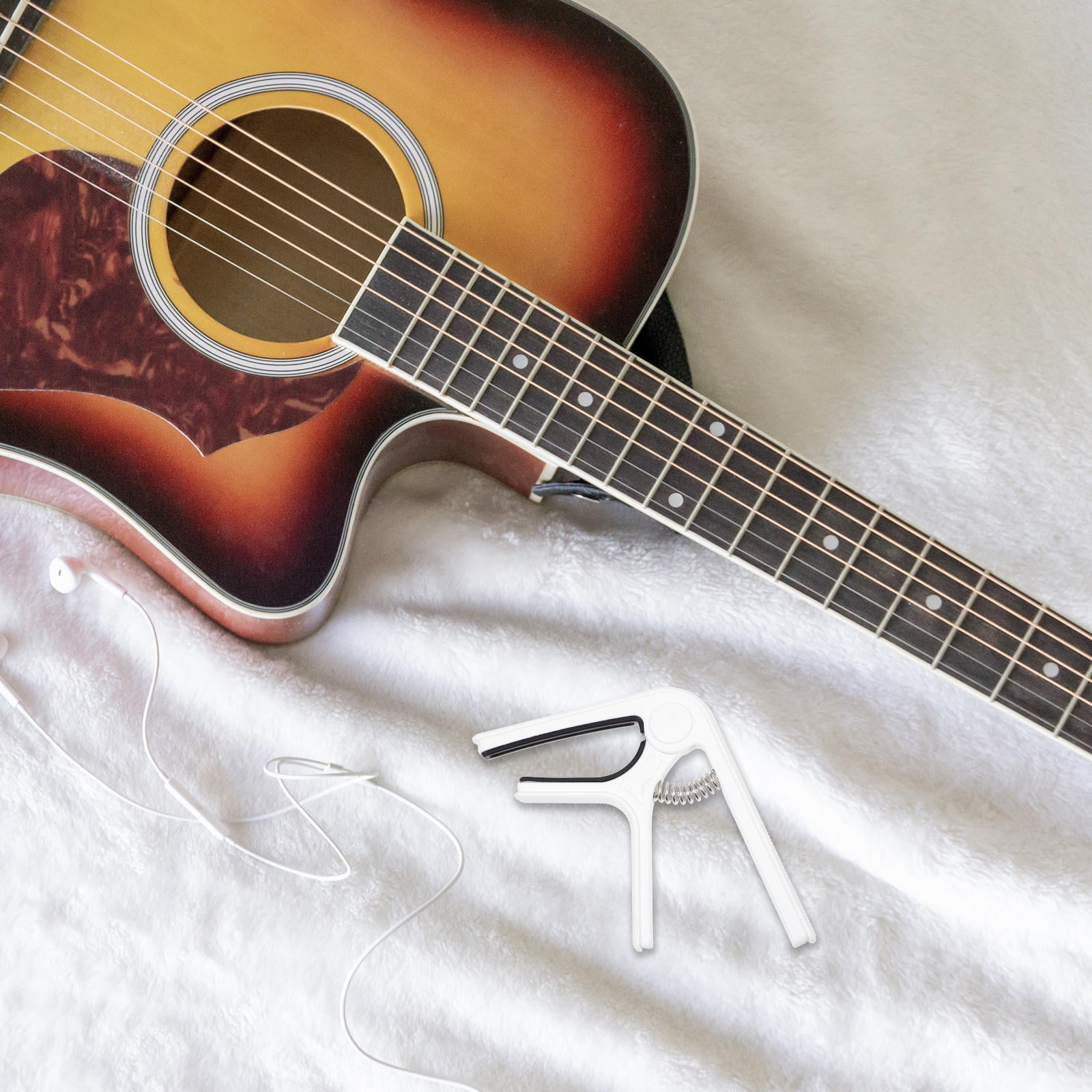 Goilinor Simple Electric Guitar Capo Accessory Folk Guitar Plastic ...