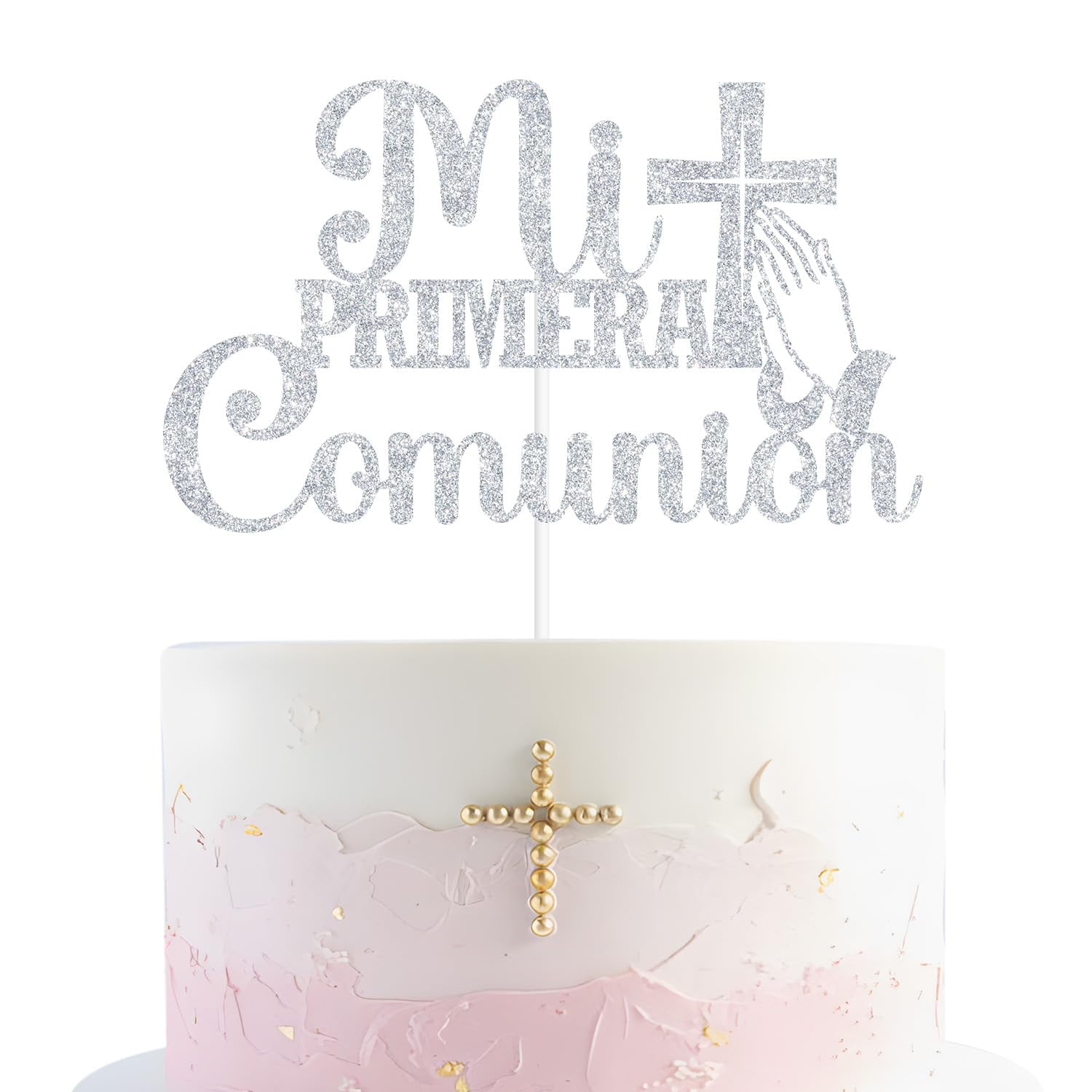 Goilpanitdia Glittery Mi Primera Comunion Cake Topper, MDH1First Holy ...