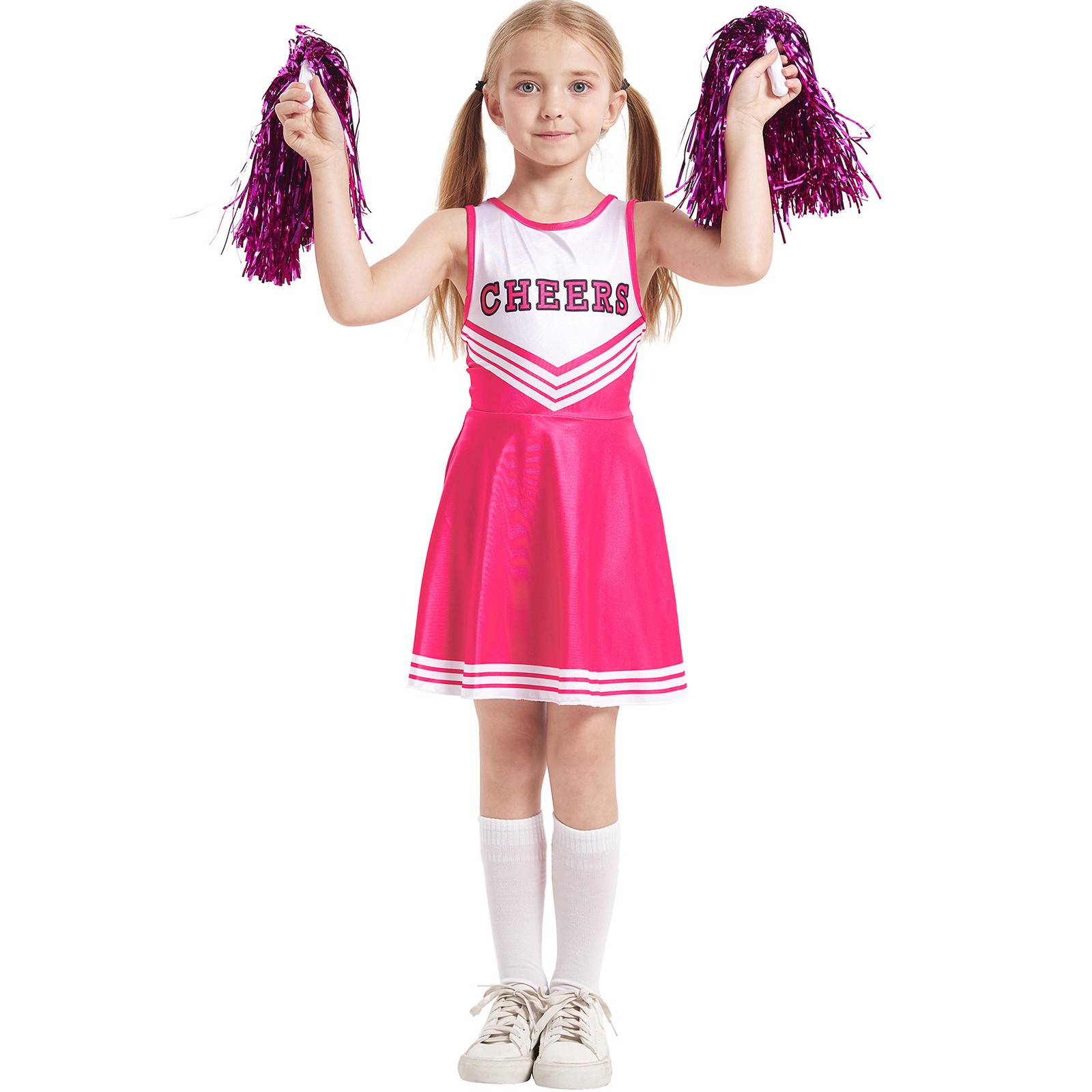 Goindgs Cheerleader Dresses Set for Girls,Cute Cheer Uniform Outfit ...