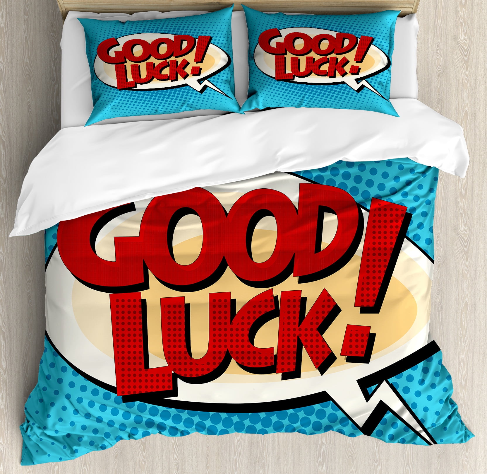 Going Away Party Duvet Cover Set, Comic Book Pop Art Style Retro Speech ...