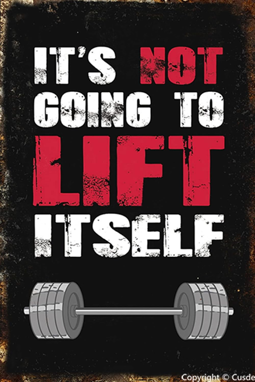 It's Not Going To Lift Itself Gym Inspirational Wall Art Aluminum Metal ...