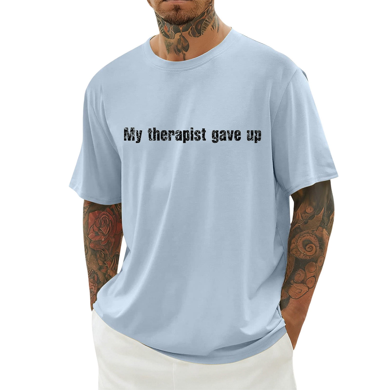 Going Out Shirts for Men Print Short Sleeve Crew Neck Comfort Mens ...