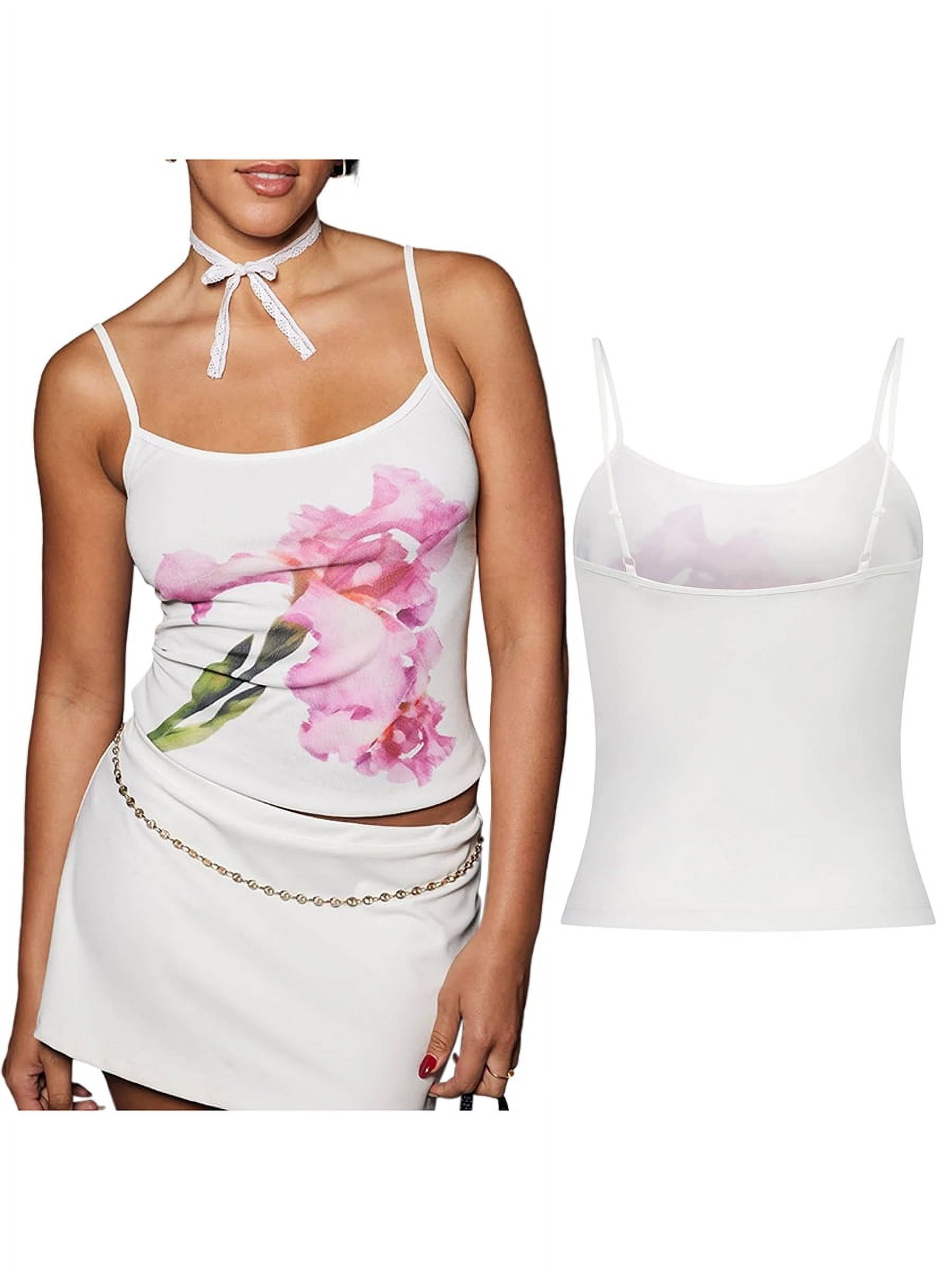 Going Out Tank Tops for Women Sexy Lace Cami Crop Top Spaghetti Strap ...