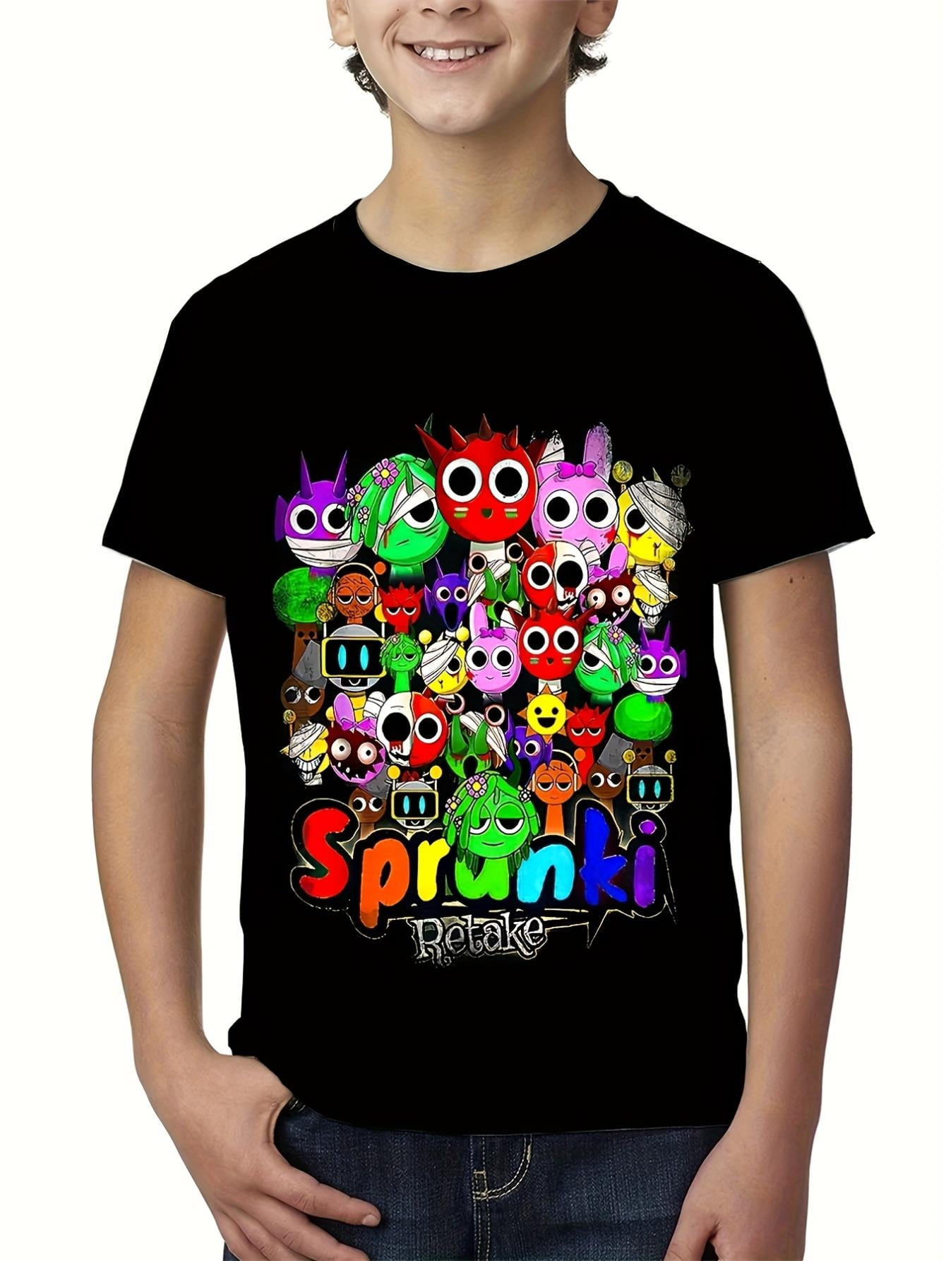 Going Outfits - Boys' Sprunki Graphic T-Shirt - Vibrant Character Print ...