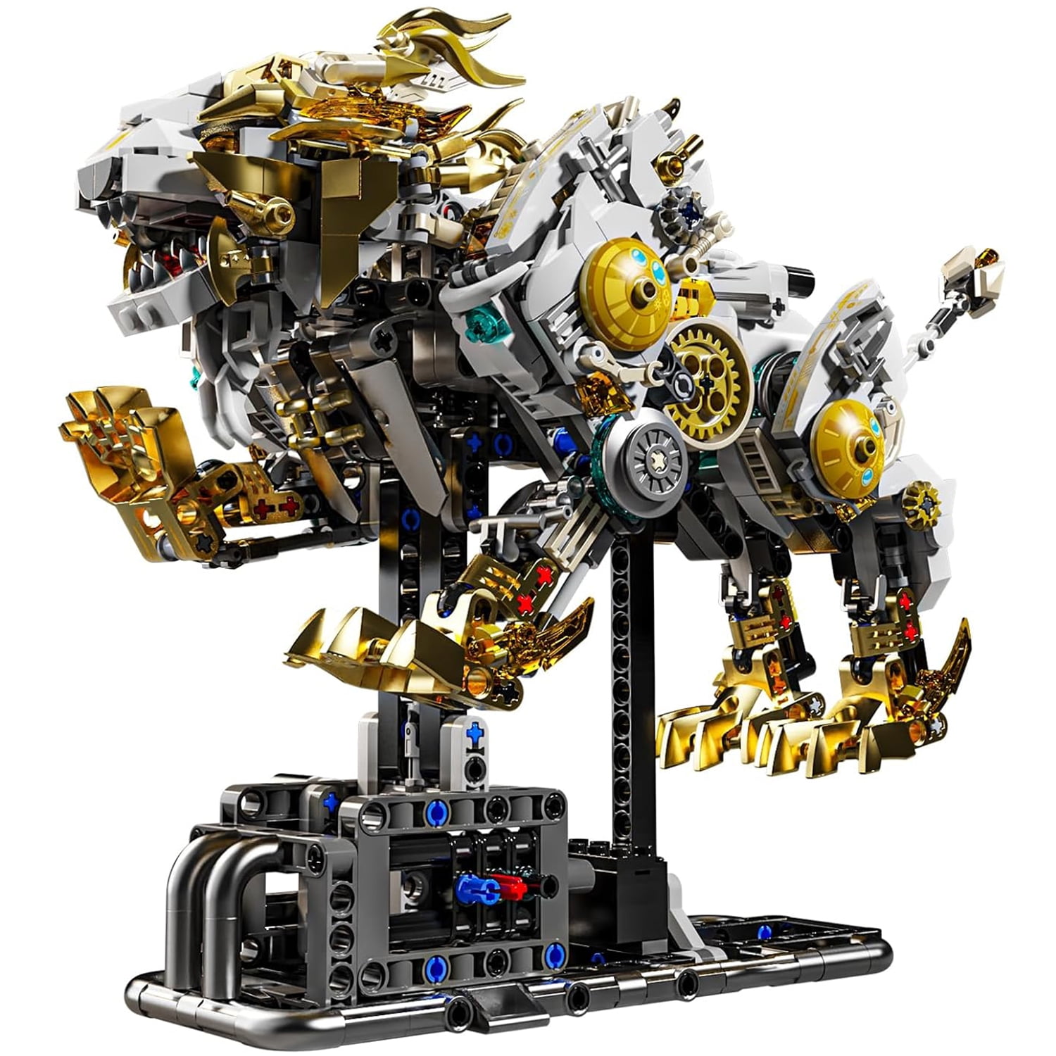 Goirzi 1073Pcs Mechanical Lion Building Blocks Set - Animals Building ...