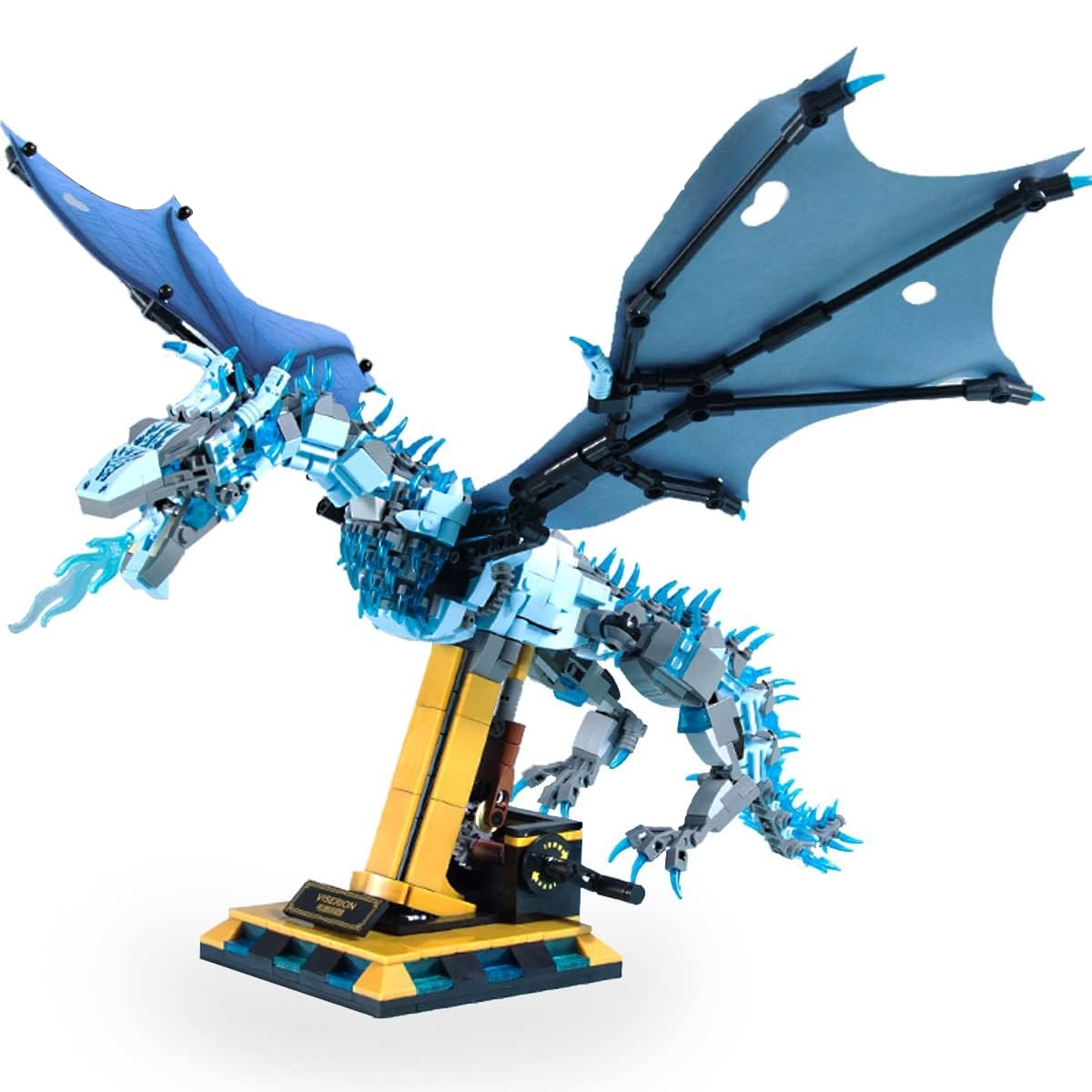 Vyytoz Ice Dragon Building Set (1174 Pieces), Dragon Building Blocks ...