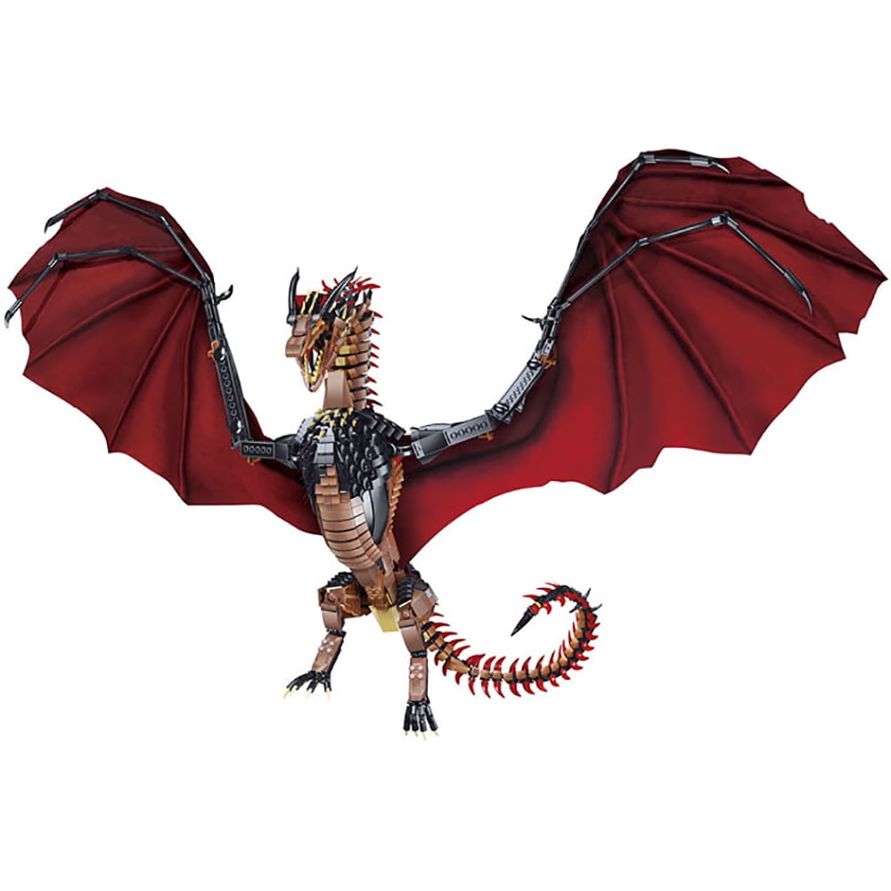 Goirzi 1889Pcs Fire Dragon with A Figure Building Blocks Toys Puzzle ...