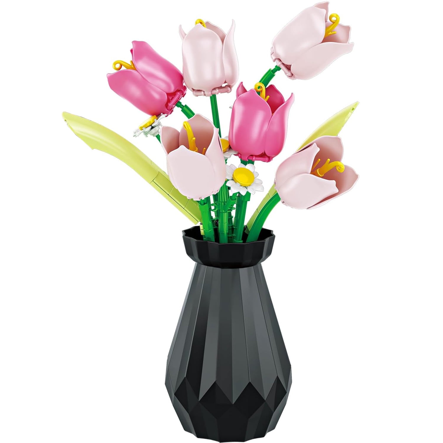 Goirzi 223Pcs Tulip Building Blocks Set - Artificial Flowers Building ...