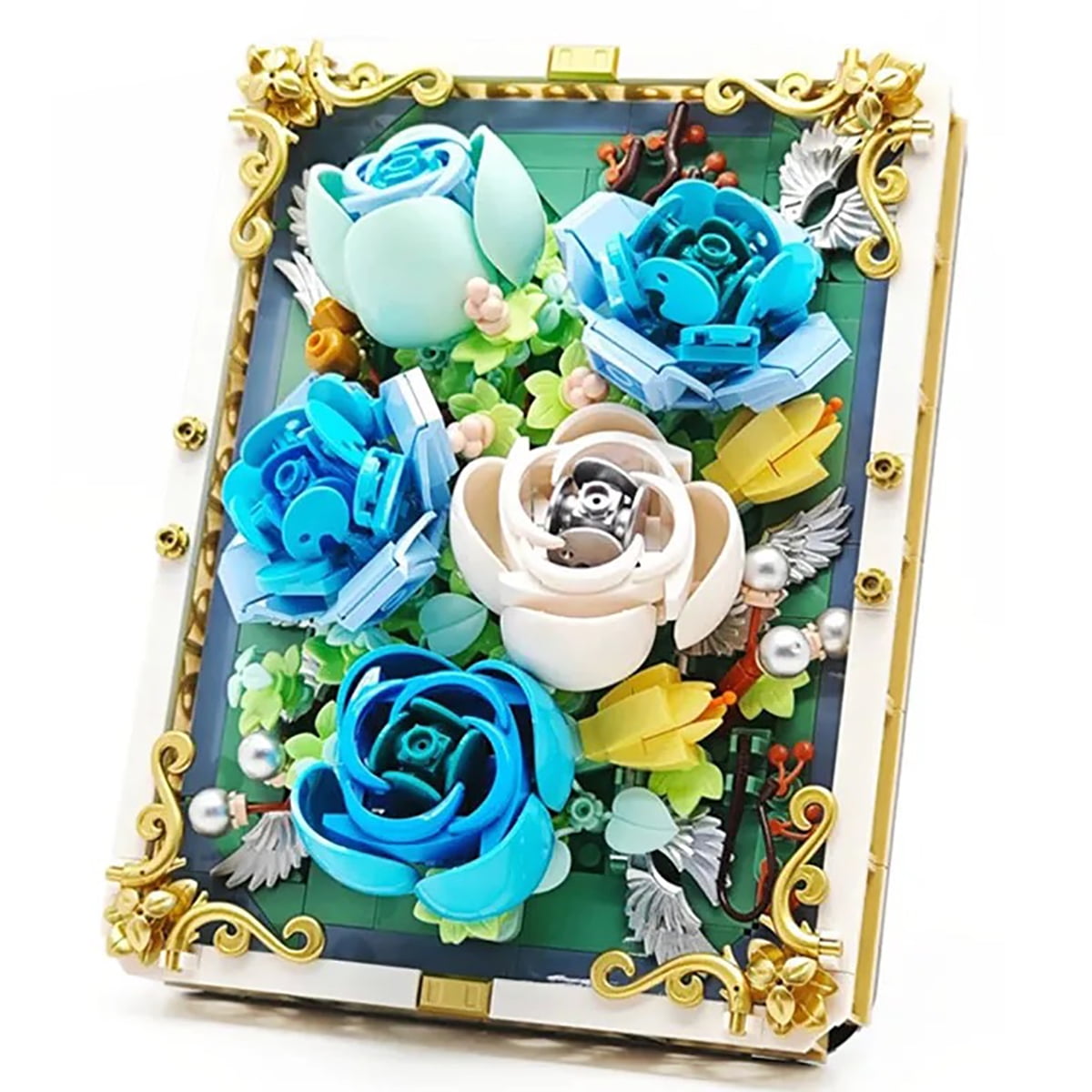 Goirzi 651Pcs Rose Painting Building Blocks Set - Flower Crafts ...