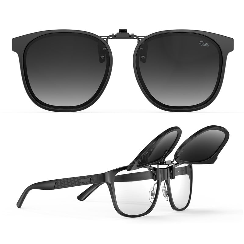 Goiteia Oversized Polarized Clip on Sunglasses over Prescription ...