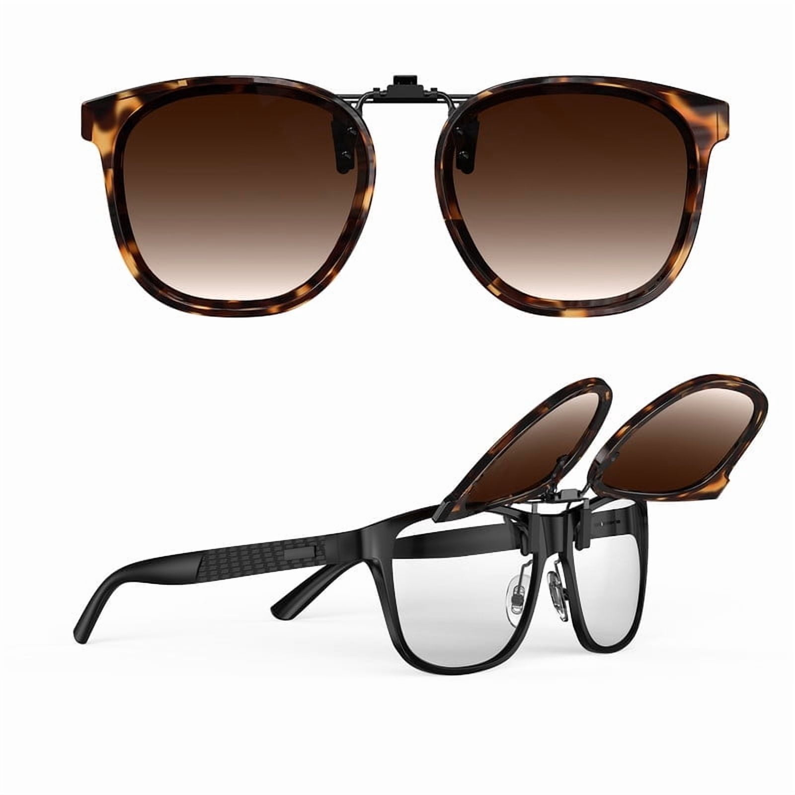 Goiteia Oversized Polarized Clip on Sunglasses over Prescription ...