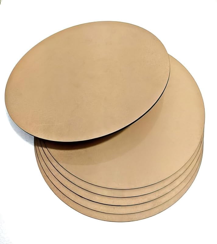 Gojeeva Pine Wood Artistic Creations Round MDF Wood Slices Board 35mm ...