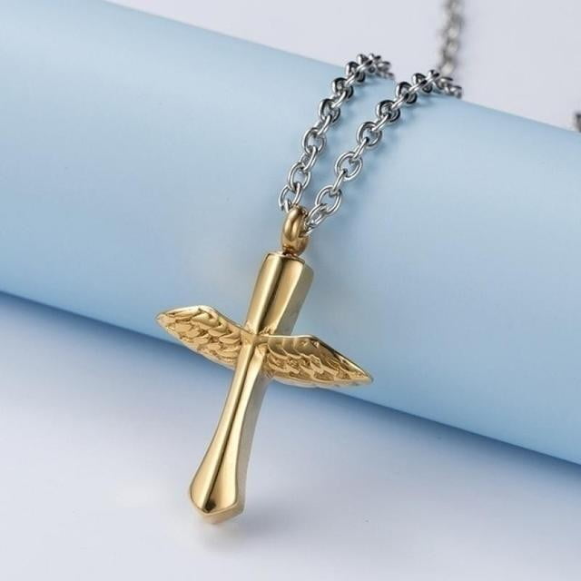 Gojewelry High Quality 14K Black Gold Funeral Cremation Cross Pendant ...