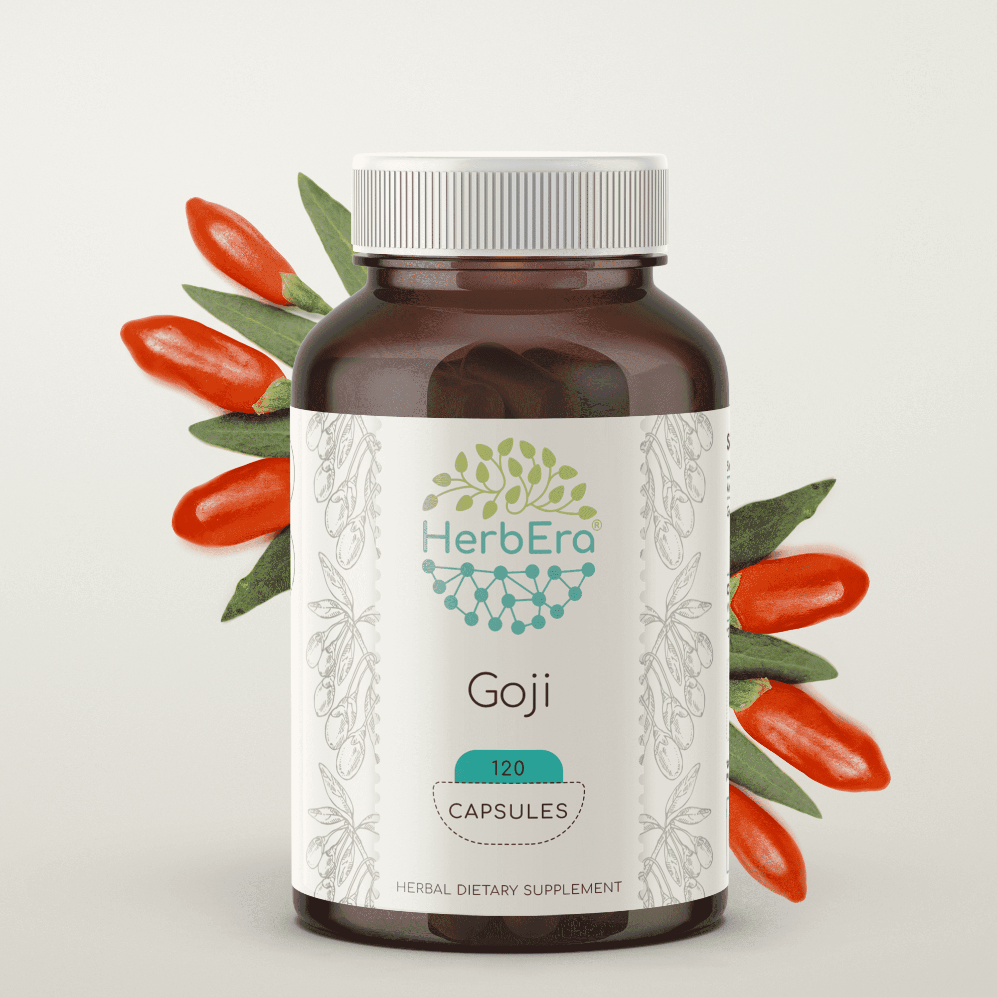 HerbEra Goji Capsules, Herbal Dietary Supplement for Antioxidant ...