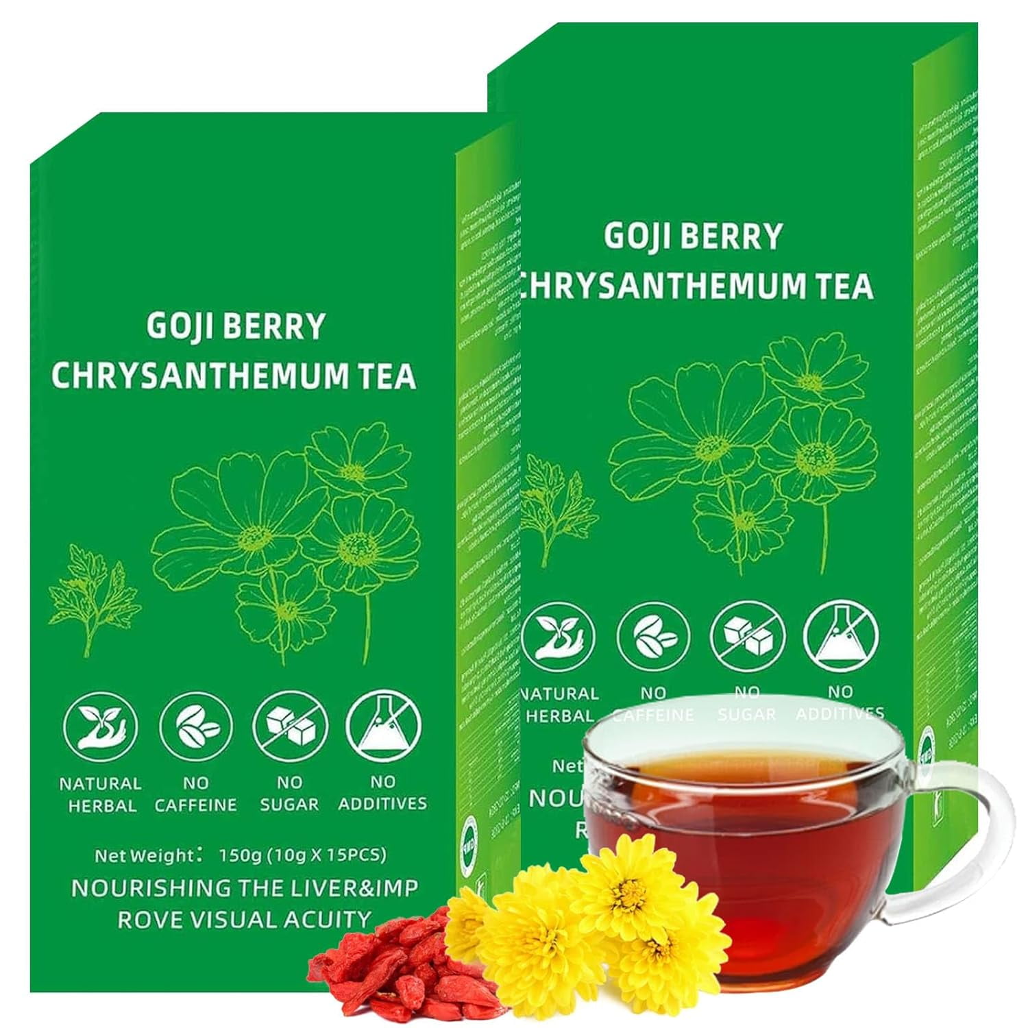 Goji Berry Chrysanthemum Tea for Liver Health, 8 Excellent Raw Material ...