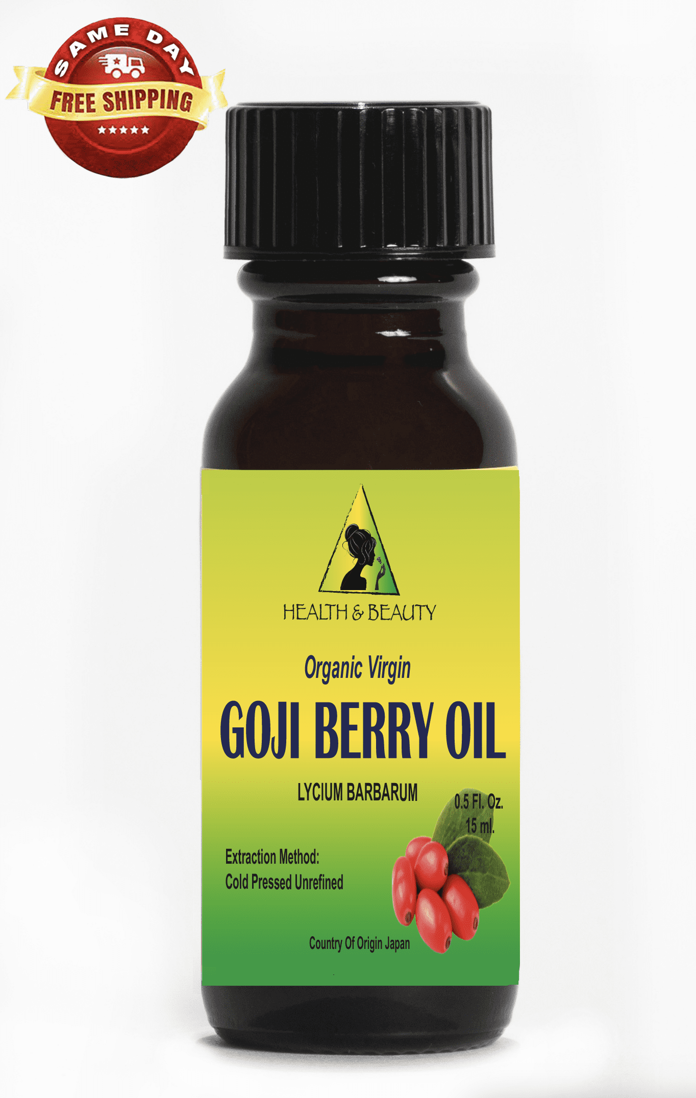 Goji Berry Seed Oil Unrefined Organic Virgin Cold Pressed Pure Glass ...
