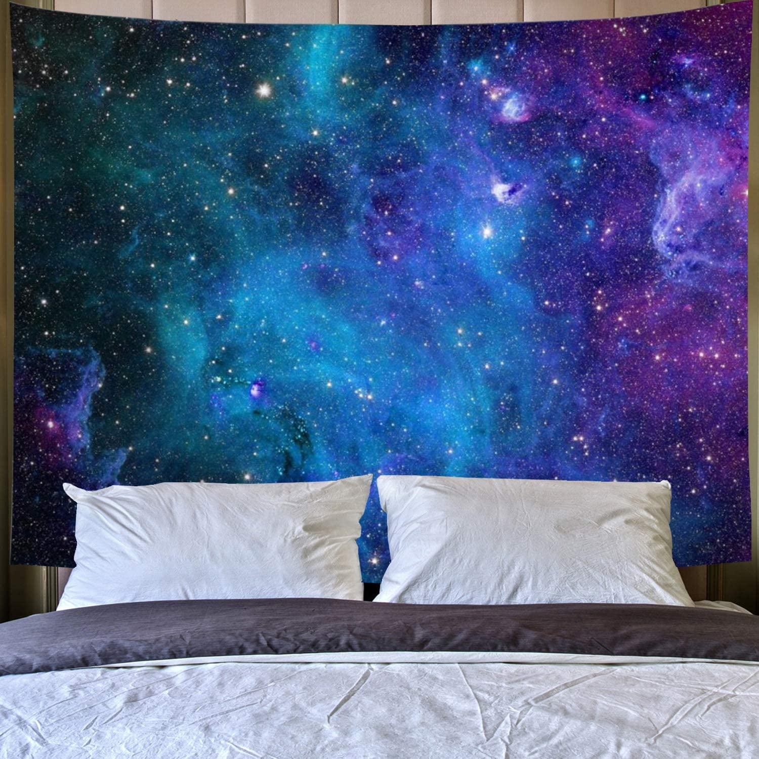 Gojian Galaxy Tapestry Blue Starry Sky Universe Space Tapestries Wall ...