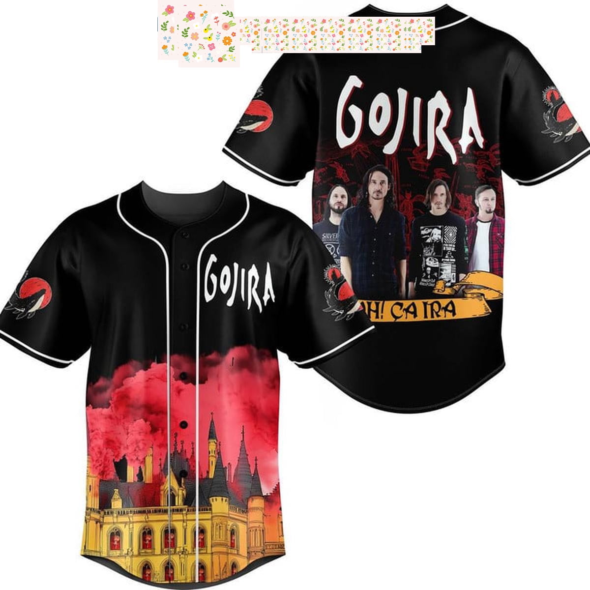 Gojira Ah Ca Ira Ca Ira Ca Ira Personalized Baseball Jersey - Walmart.com