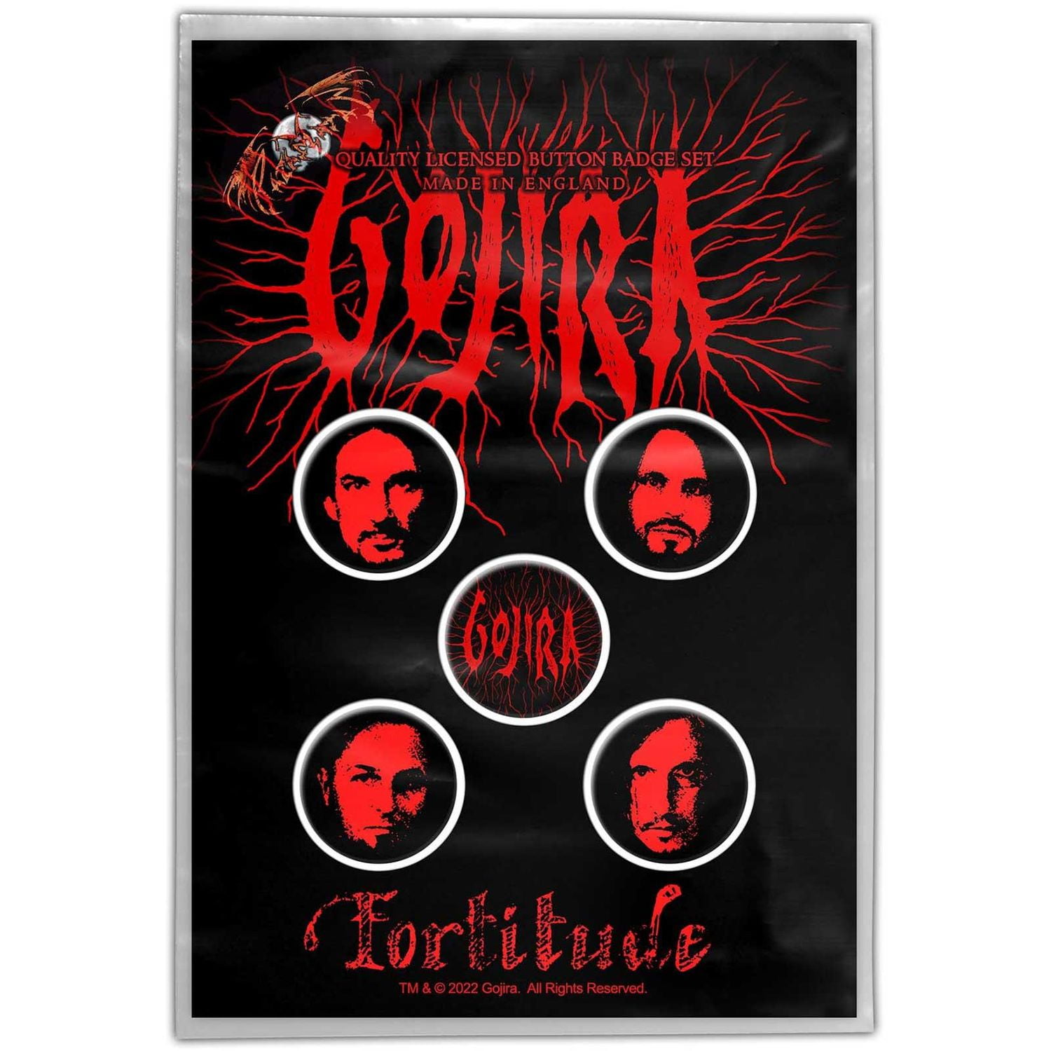 Gojira Fortitude Button Set (Pack of 5) - Walmart.com