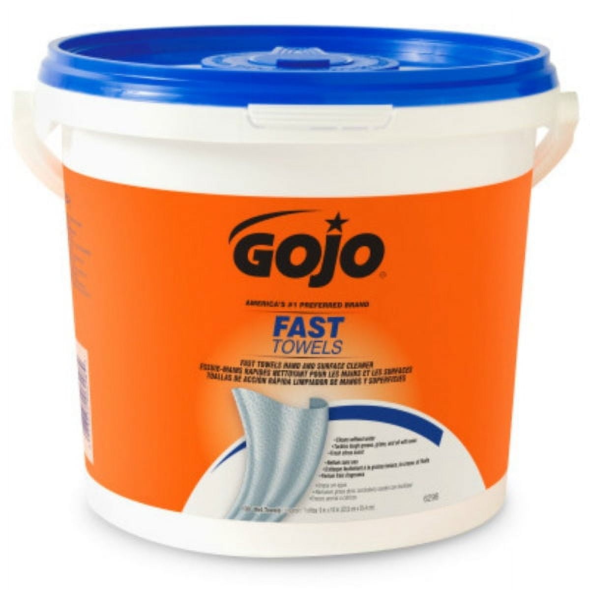Gojo Fast Wipes Disposable Hand Cleaning Towels, 130-Count, Grease and ...