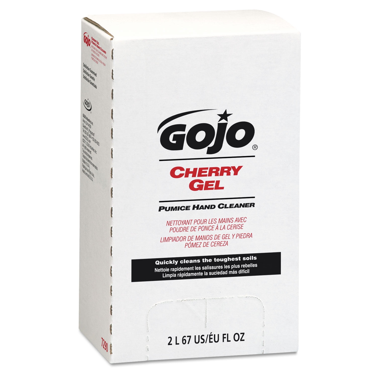 Free Shipping! Gojo Cherry jel Pumice Hand cleanr, Cherry, Bag-in-Box ...