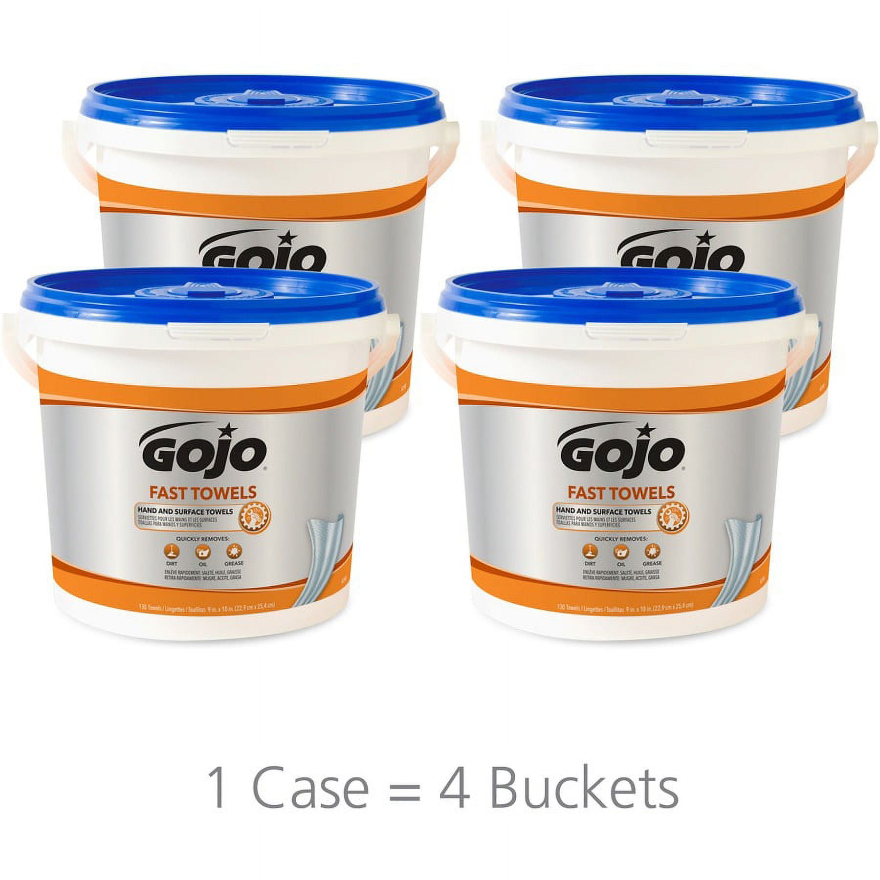 Gojo; Fast Towels Bucket - Fresh Citrus - Blue, Clear - Moisturizing ...
