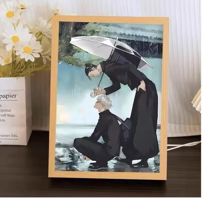 Gojo & Geto LED Lamp – Jujutsu Kaisen Anime Light Frame, Japanese Manga ...