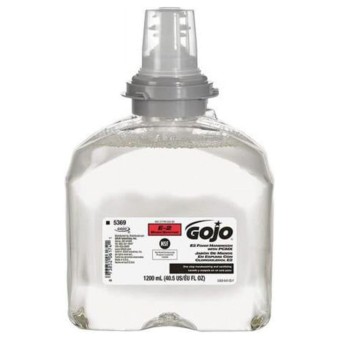 GOJO 5369-02 E2 1200 mL Fragrance Free Foam Handwash Soap with Pcmx Dispenser Refill - pack of 2 ...