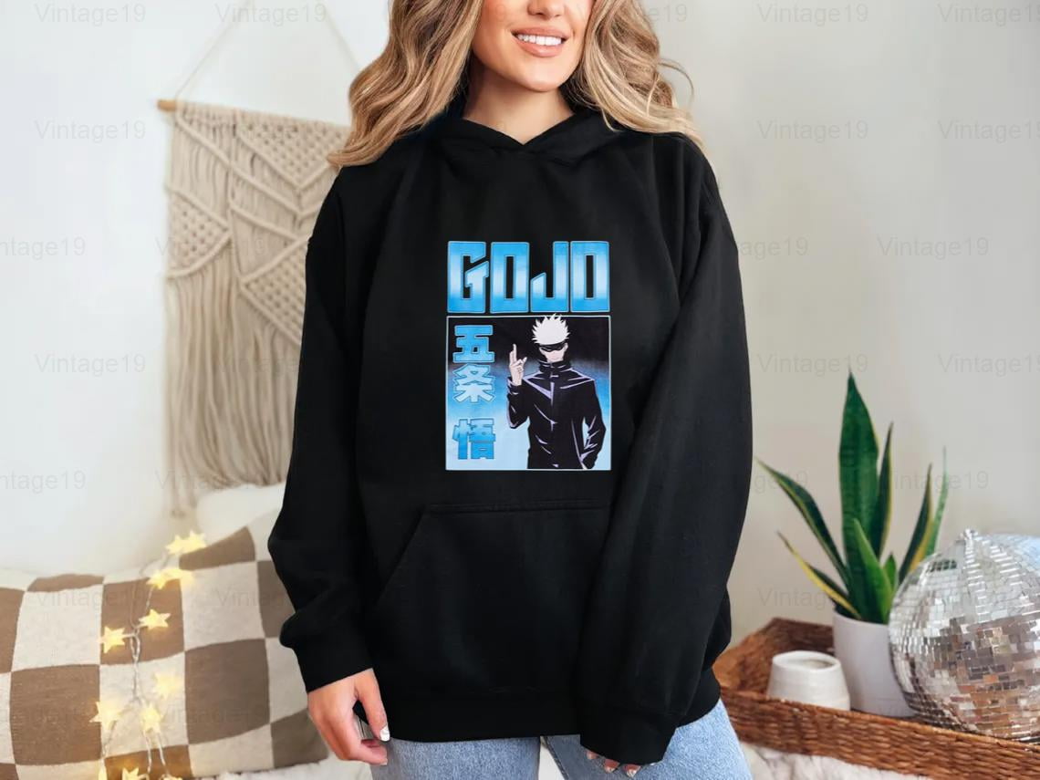 Gojo Hoodie from Jujutsu Kaisen with Heroic Anime Pose, for men & women ...